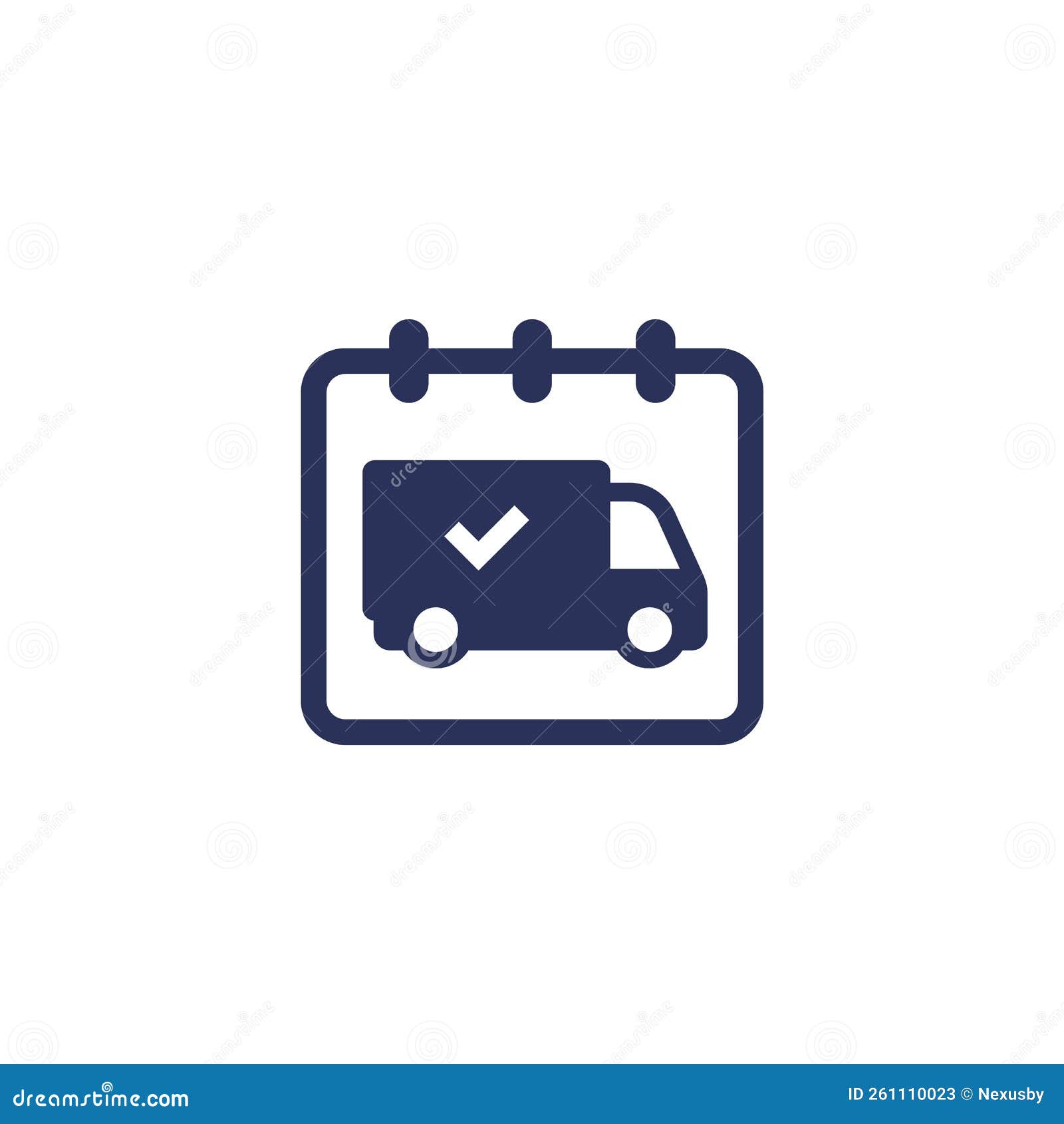 Delivery Schedule Icon on White Stock Vector - Illustration of ...