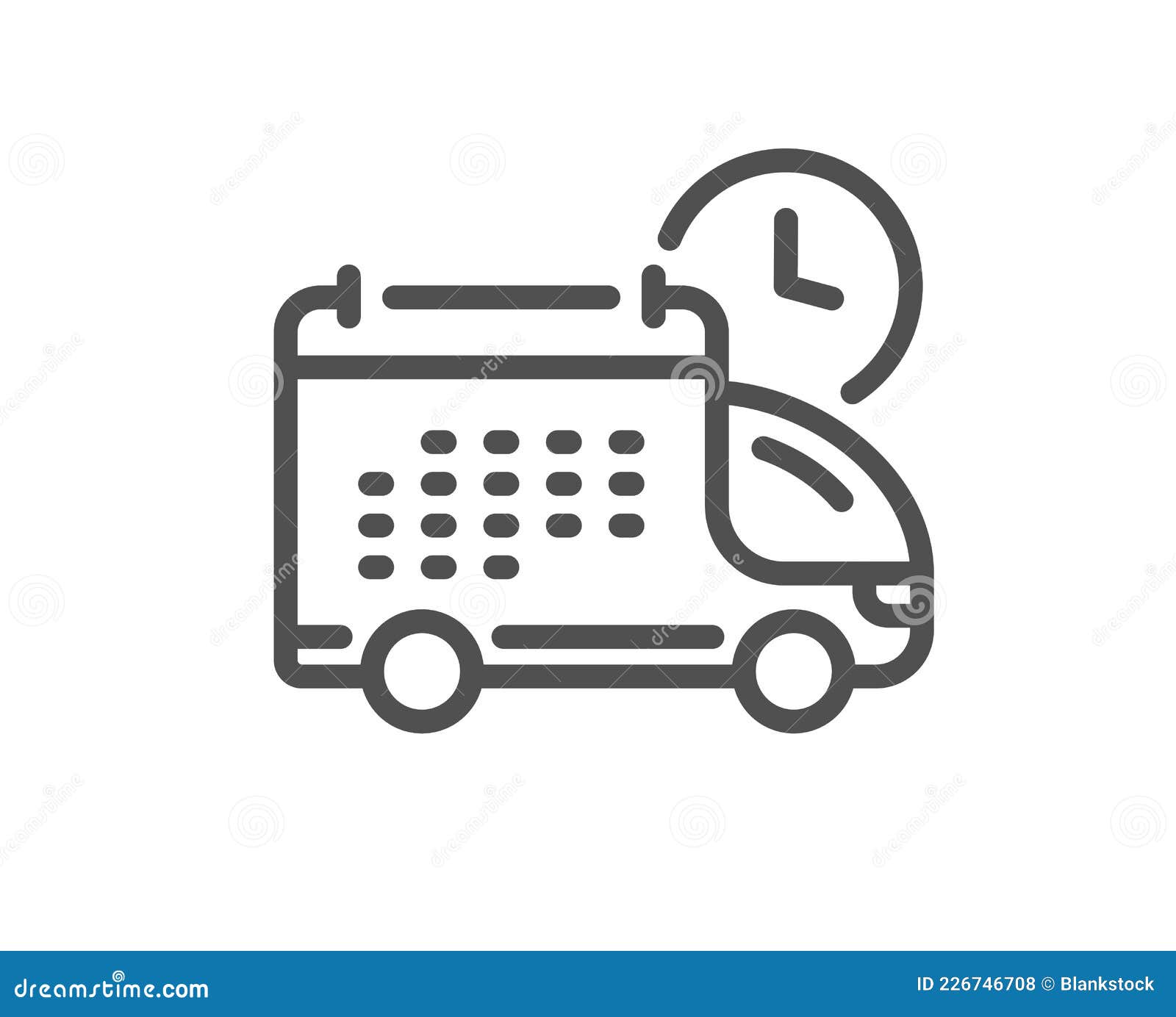 Delivery Schedule Line Icon. Logistics Calendar Sign. Vector Stock ...