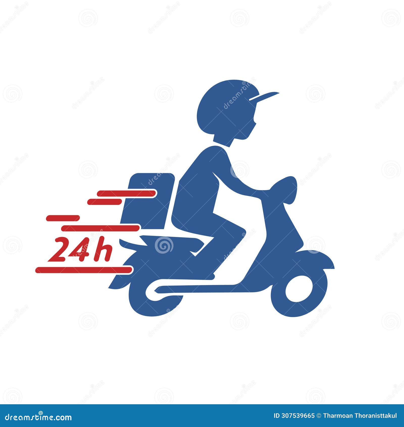 Delivery scooter1 stock vector. Illustration of face - 307539665