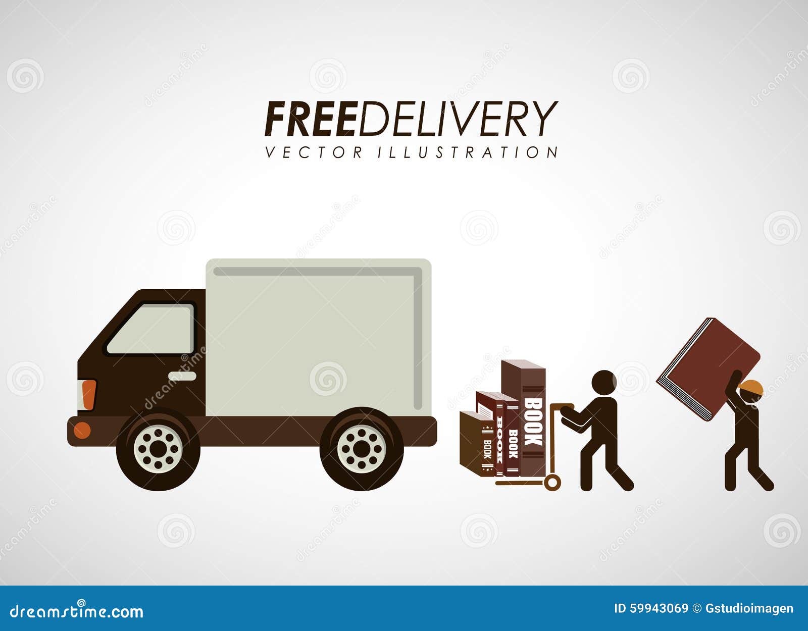Delivery service books stock vector. Illustration of moving - 59943069