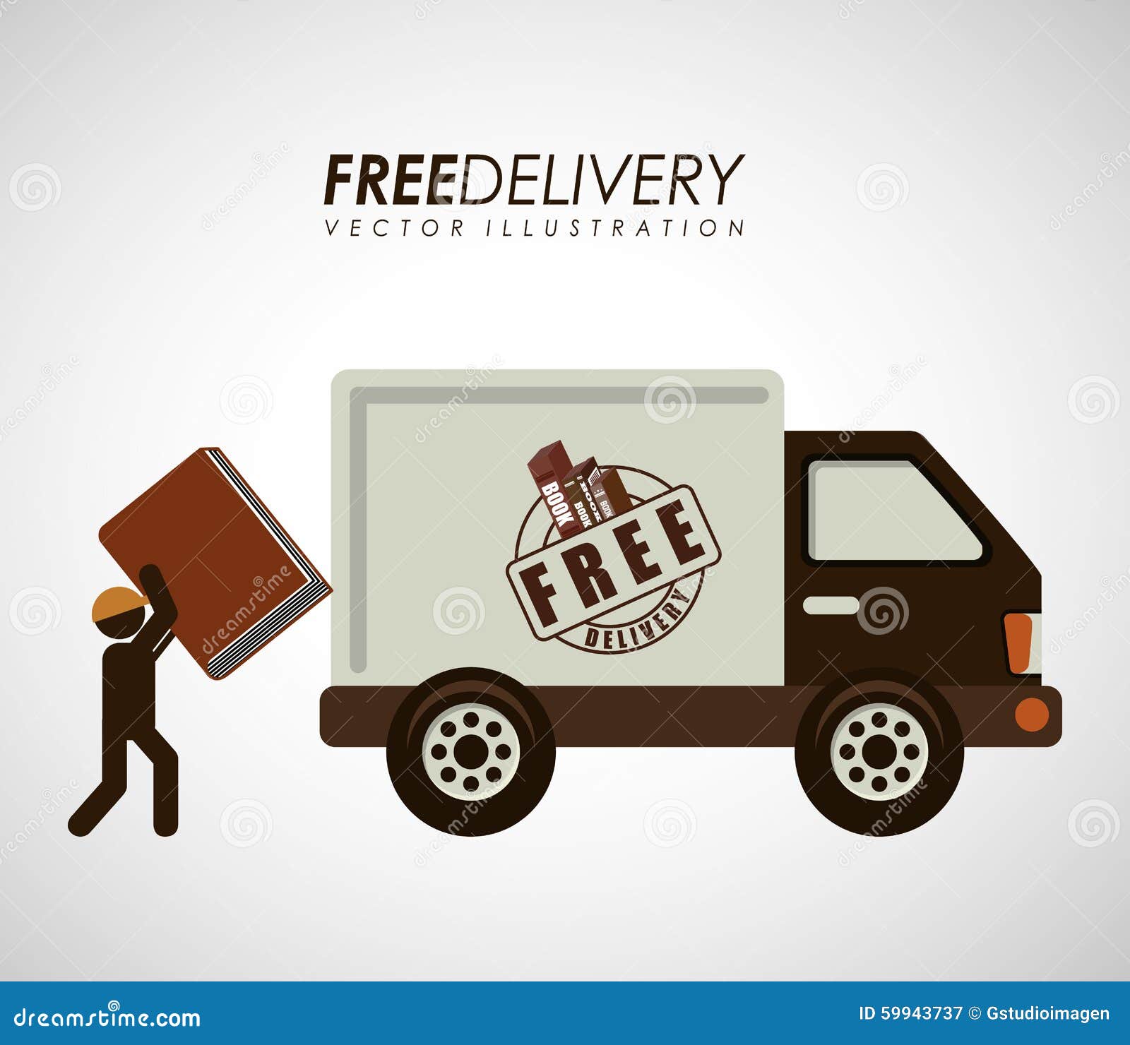 Delivery service books stock vector. Illustration of epa10 - 59943737