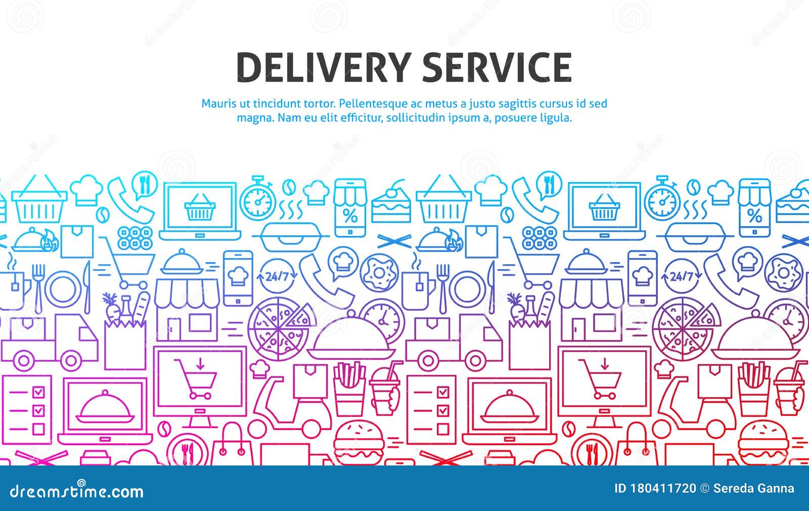 Delivery Service Concept stock vector. Illustration of order - 180411720