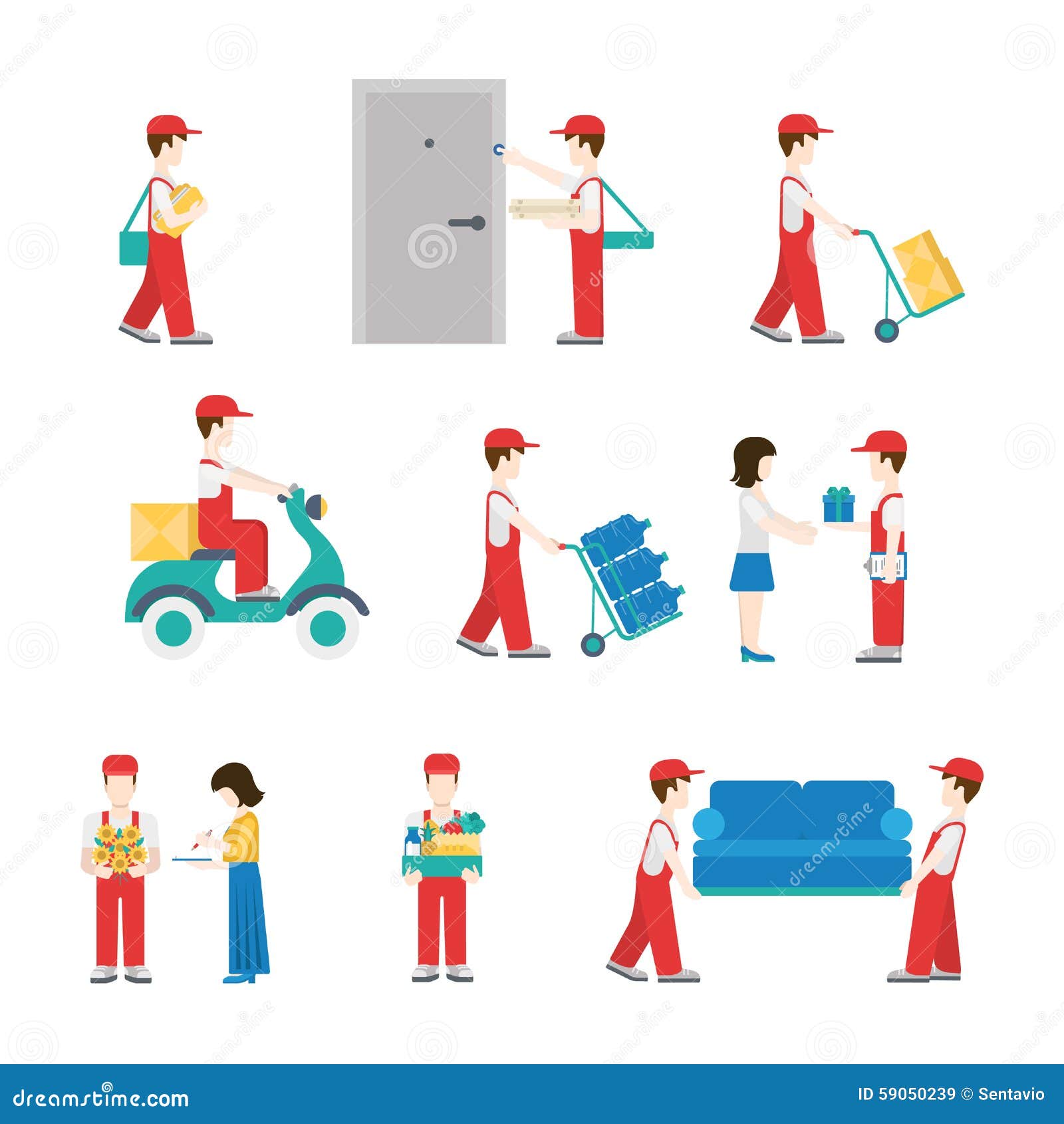 Delivery Or Service Waiting Time Icon Set - From 1 Hour To 48 Hours ...