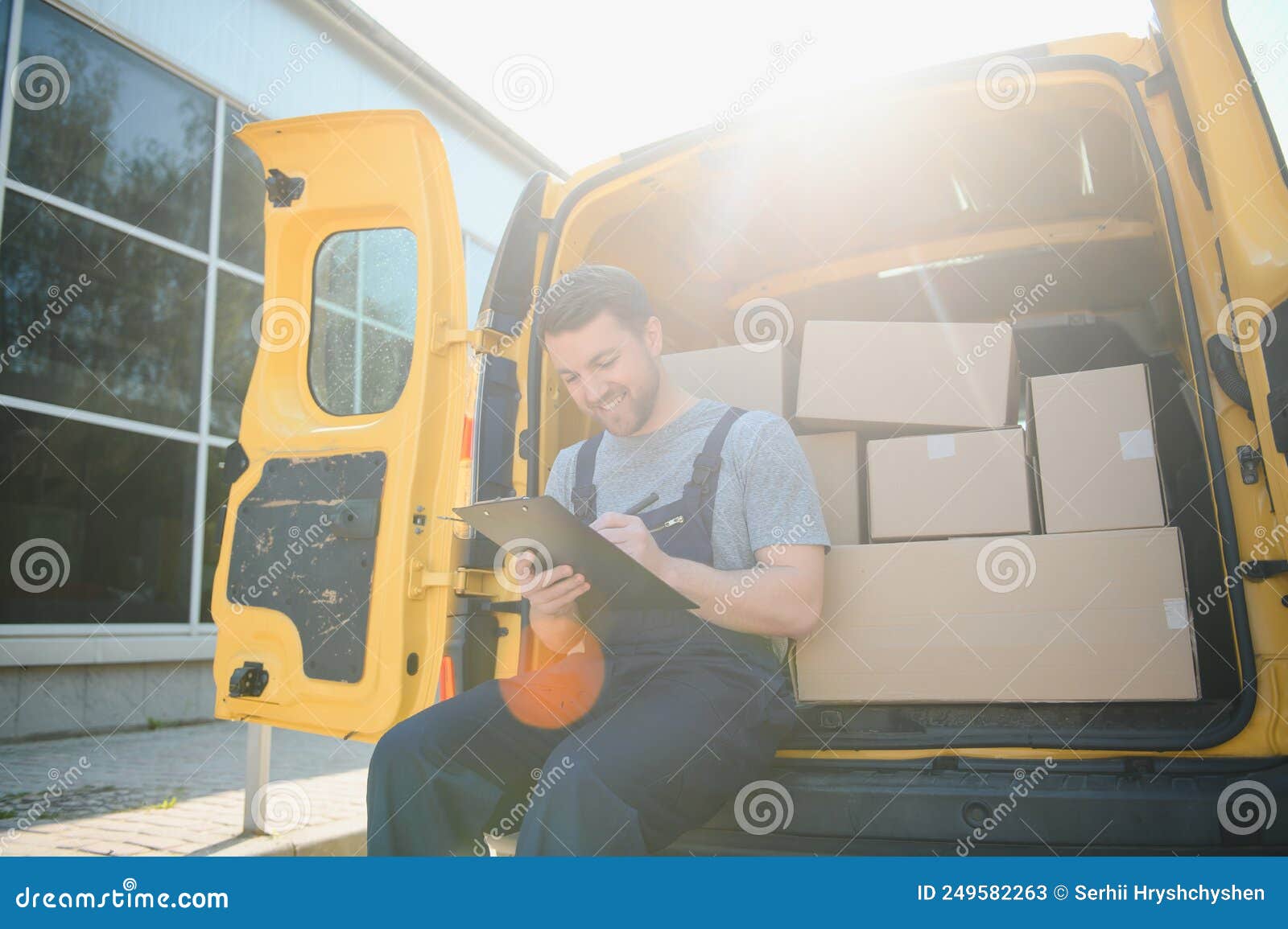 Delivery Service Employee. Portrait of Man Working in Delivery Service ...