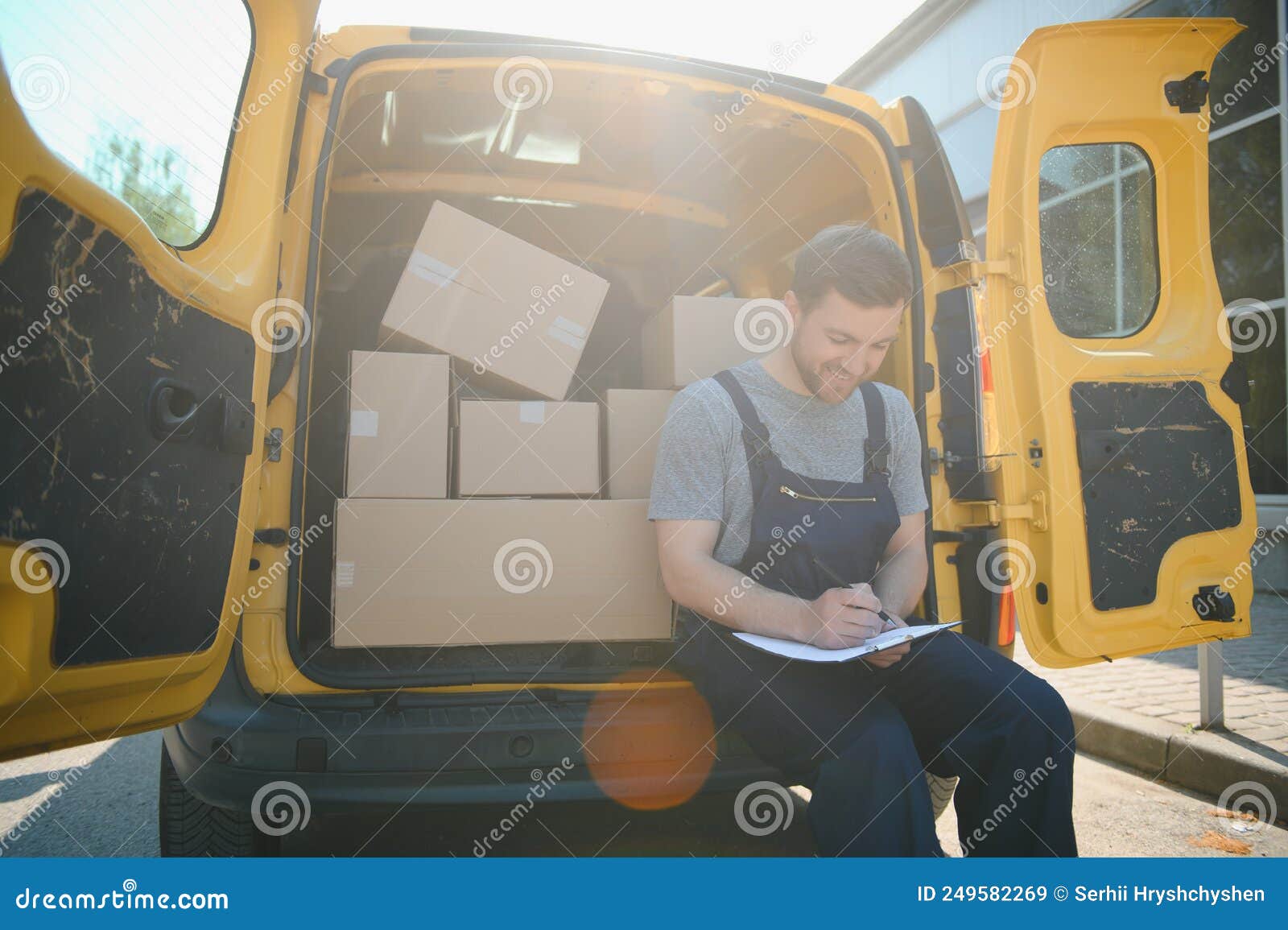 Delivery Service Employee. Portrait of Man Working in Delivery Service ...