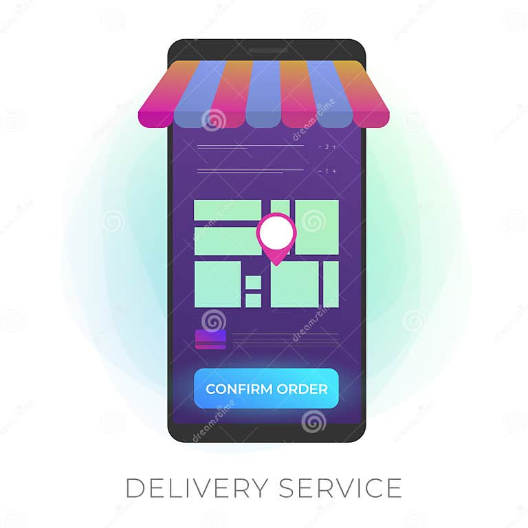 Delivery Service Flat Vector Icon. E-commerce Business Concept with ...