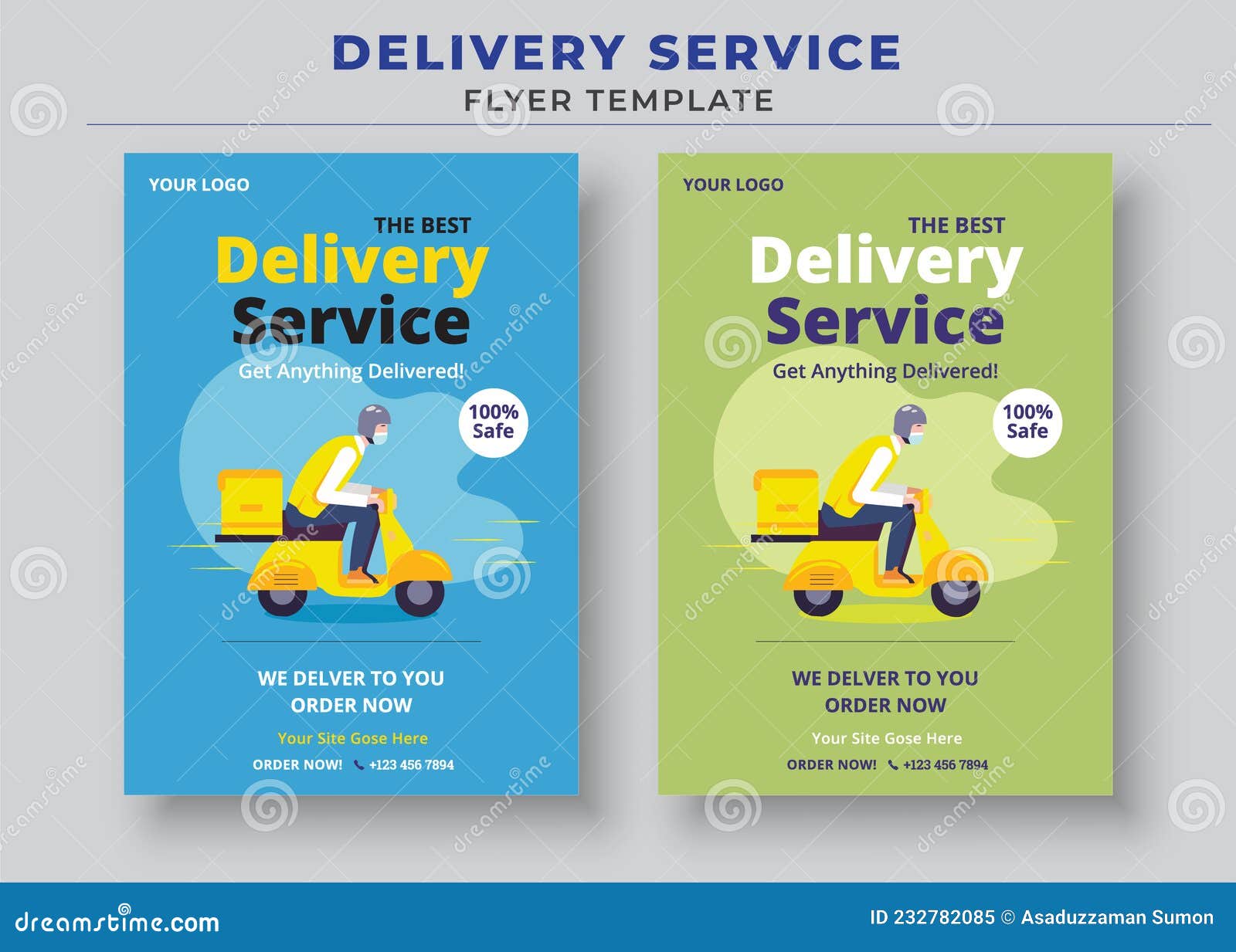 Delivery Service Flyer, Fast Delivery Flyer, we Deliver Courier Flyer ...