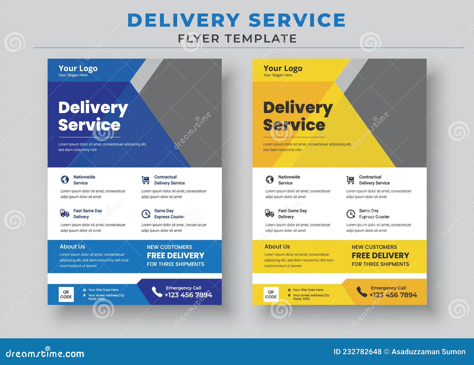 Delivery Service Flyer, Fast Delivery Flyer, we Deliver Courier Flyer ...