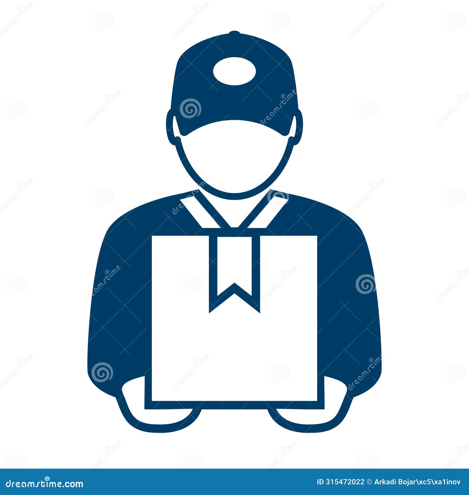 Delivery Service Icon, Courier Vector Pictogram | CartoonDealer.com ...