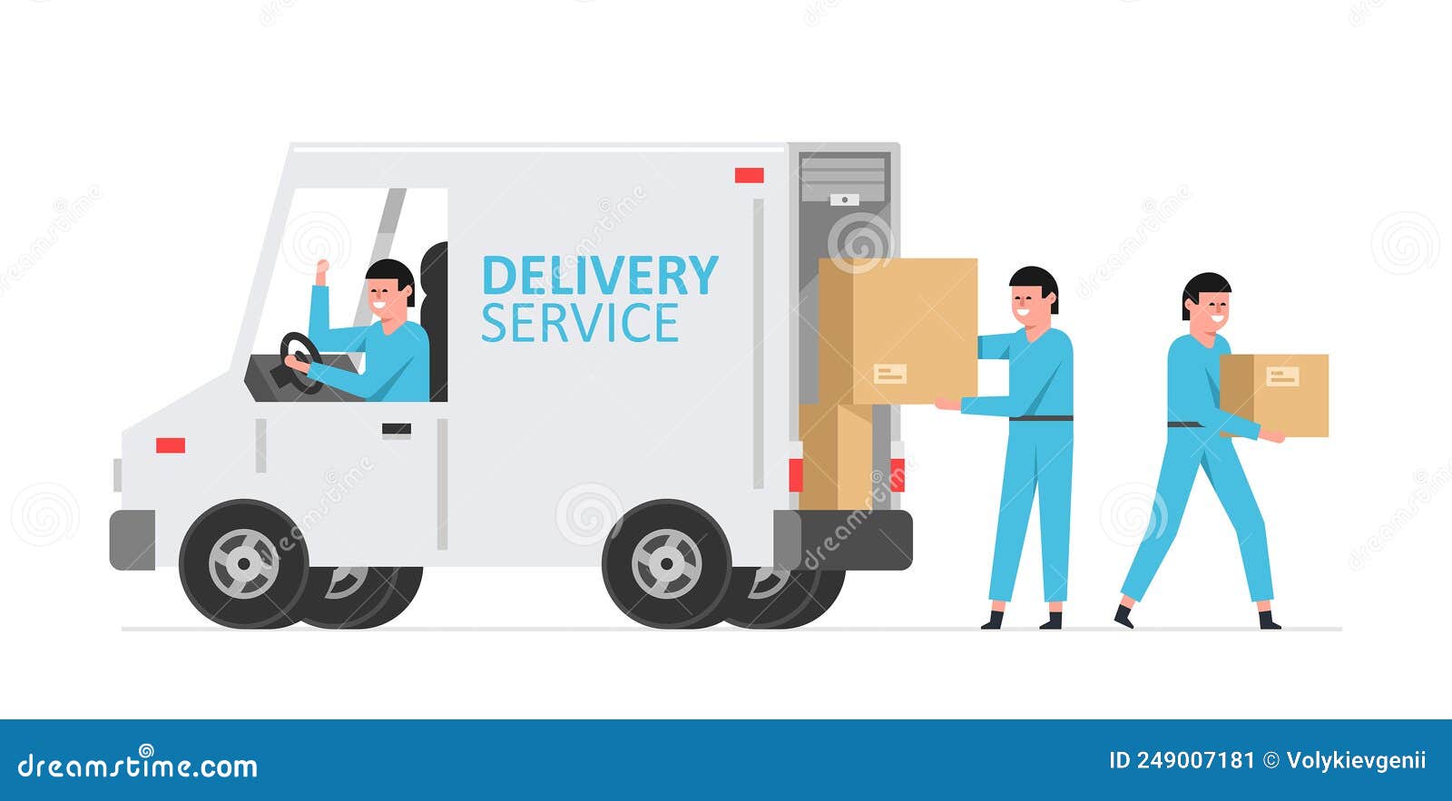 Delivery Service and Logistics Stock Vector - Illustration of ...