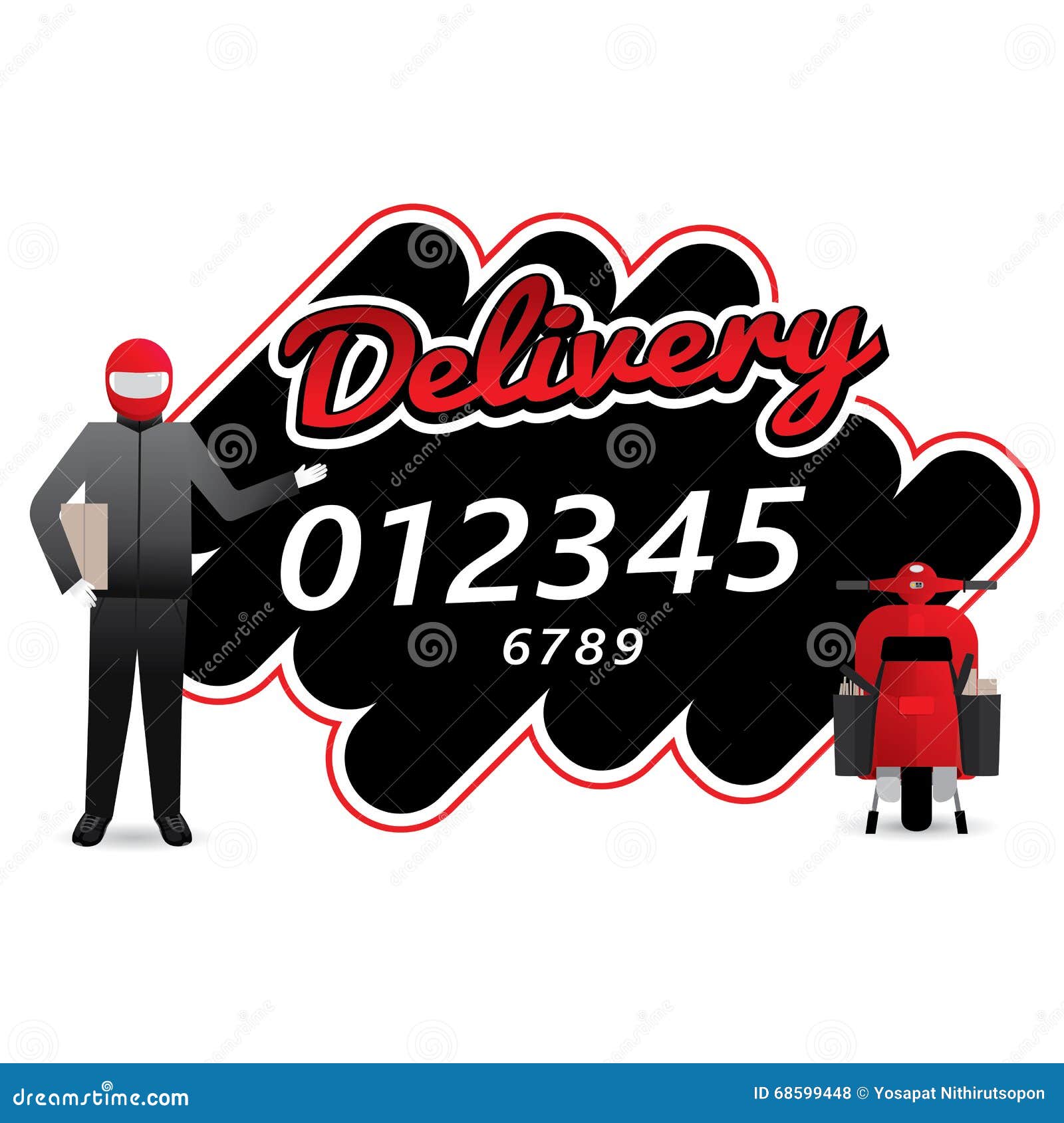 Delivery service stock vector. Illustration of service - 68599448