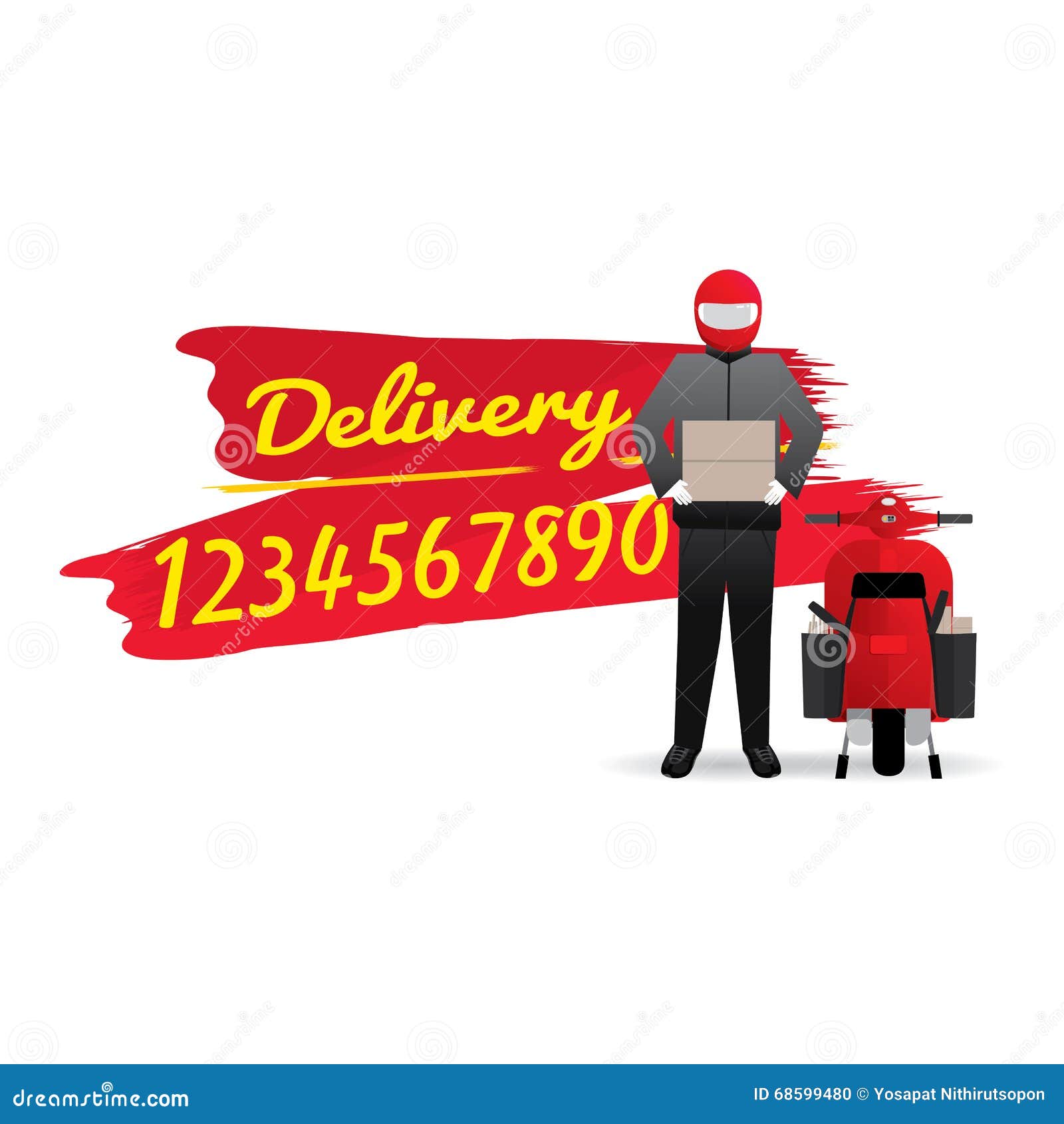 Delivery service stock vector. Illustration of icon, packaging - 68599480