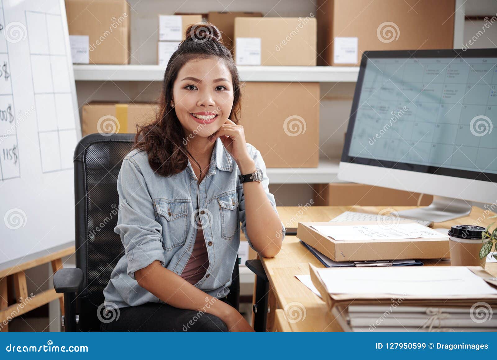 Delivery service manager stock image. Image of professional - 127950599