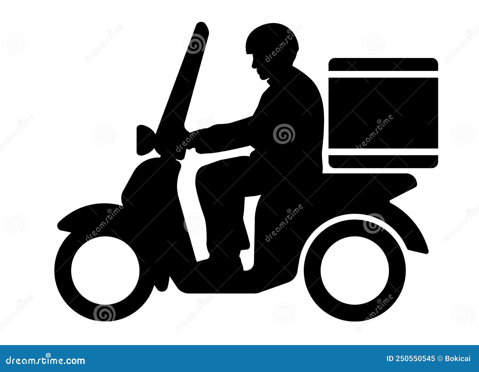 Delivery Service Motorcycle Icon - Vector Stock Vector - Illustration ...