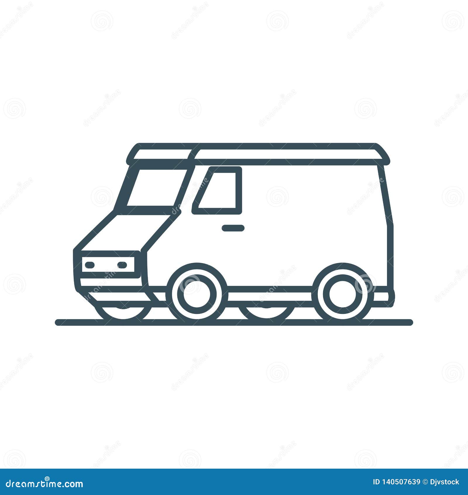 Delivery service van icon stock vector. Illustration of industrial ...