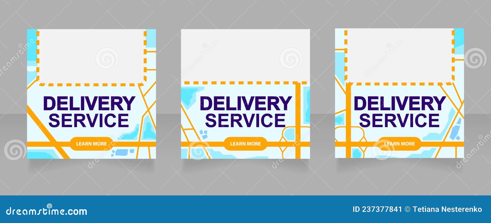 Delivery Service Web Banner Design Template Stock Vector - Illustration ...