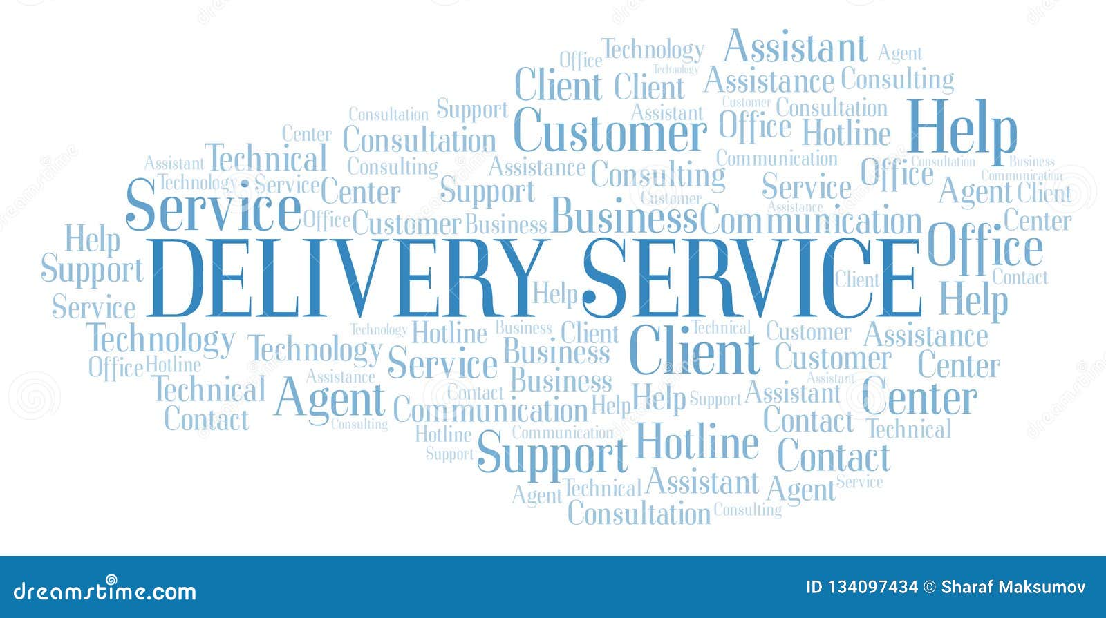Delivery Service Word Cloud Stock Illustration - Illustration of ...