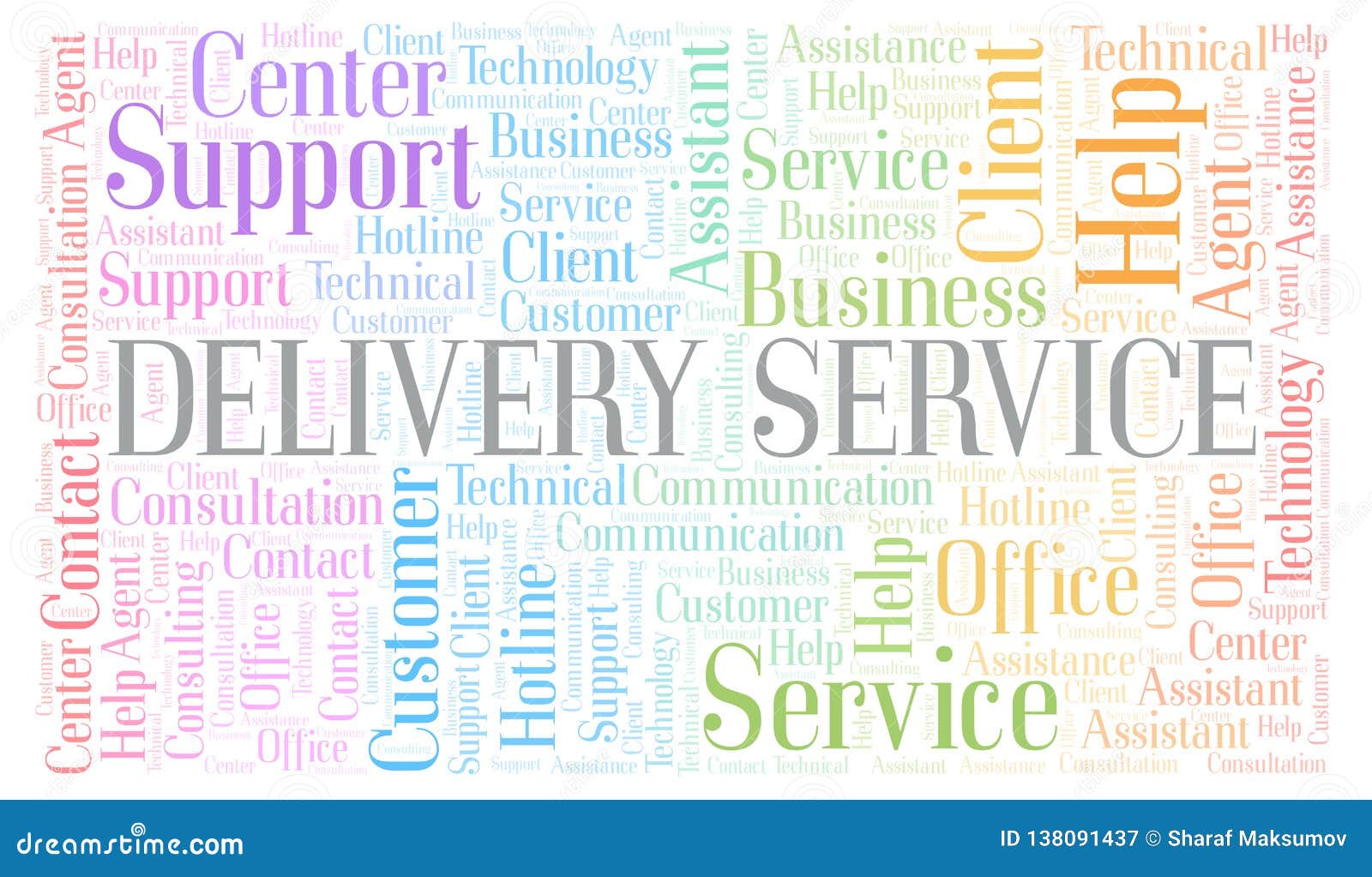 Delivery Service Word Cloud Stock Illustration - Illustration of ...