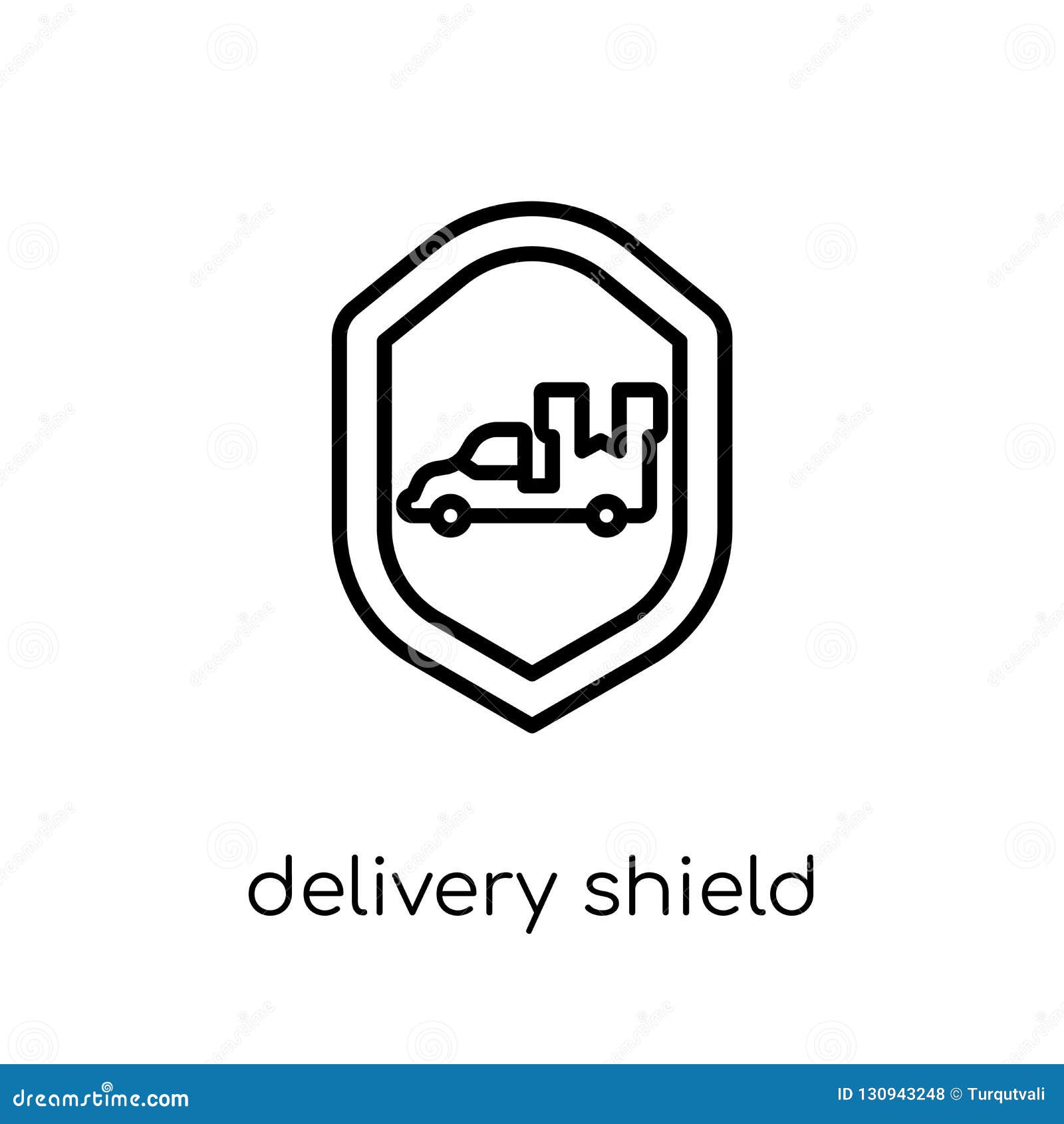 Delivery Shield Icon. Trendy Modern Flat Linear Vector Delivery Stock ...