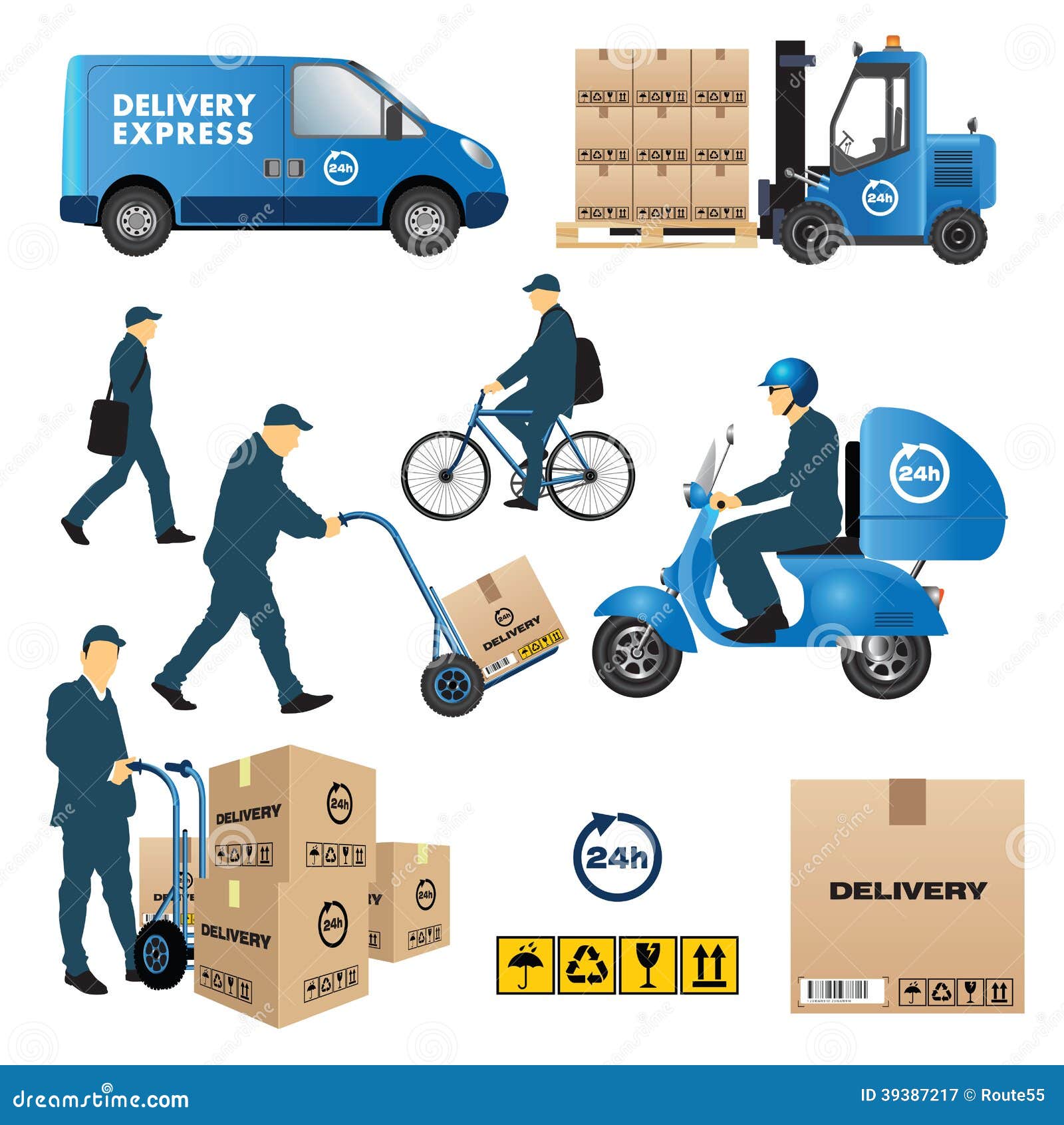 Delivery and Shipment Icons Stock Vector - Illustration of icon ...