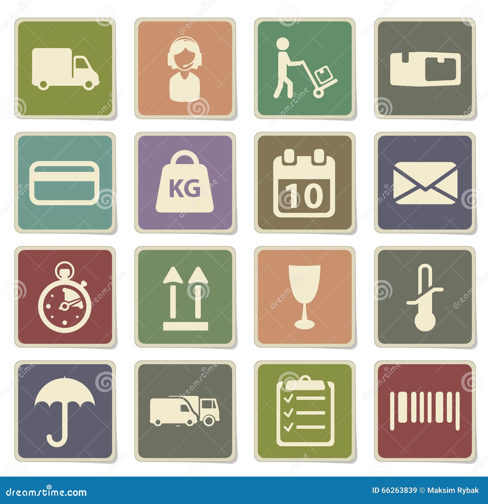 Delivery simply icons stock vector. Illustration of shipping - 66263839