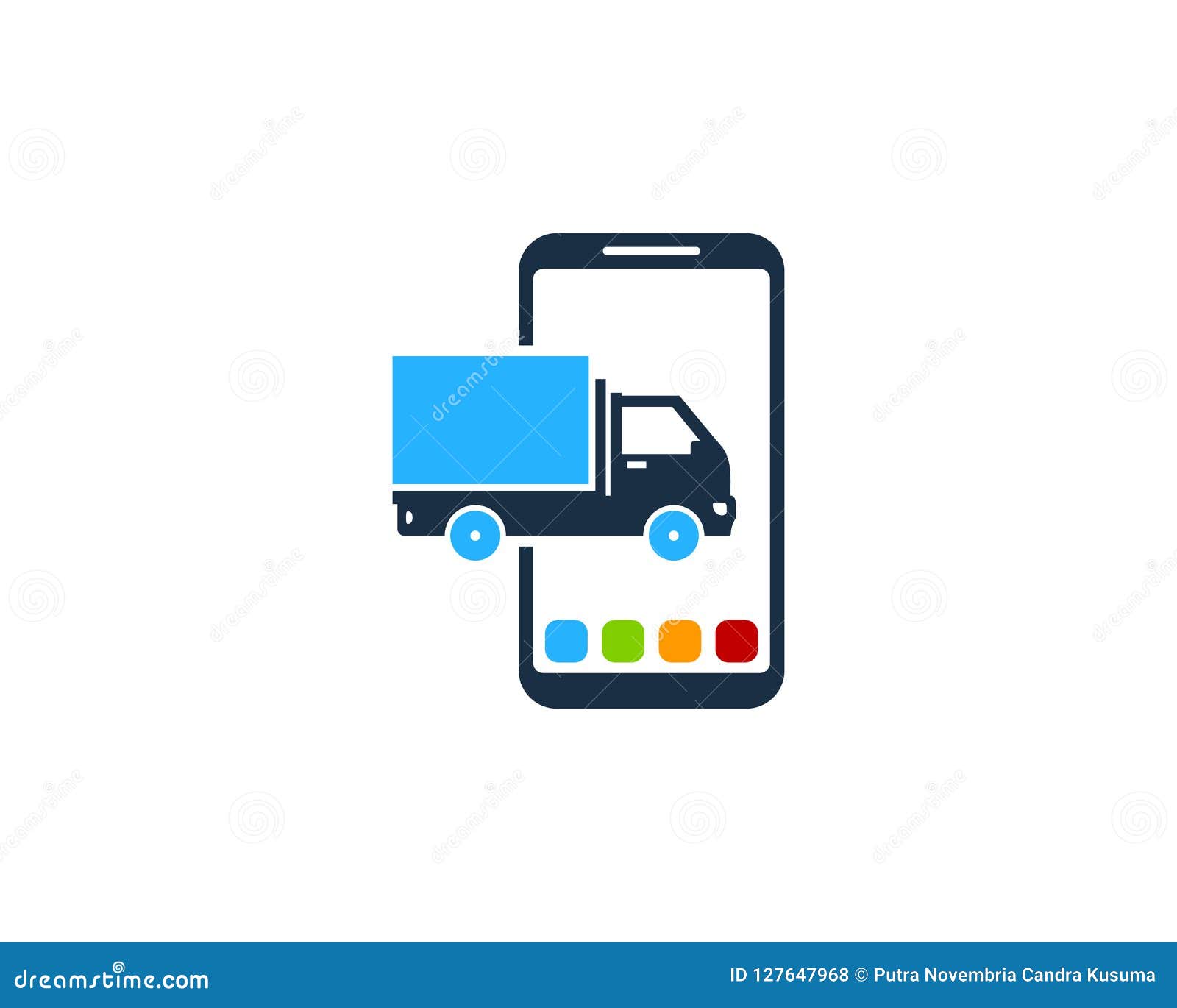 Delivery Smartphone Logo Icon Design Stock Vector - Illustration of ...