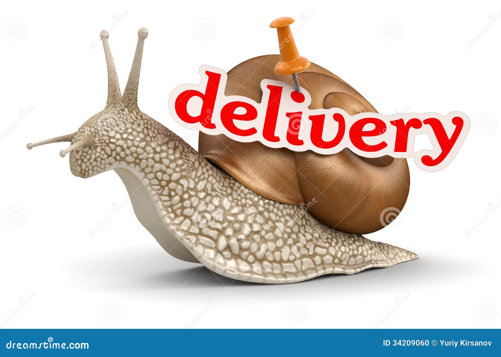 Delivery Snail (clipping Path Included) Stock Illustration ...