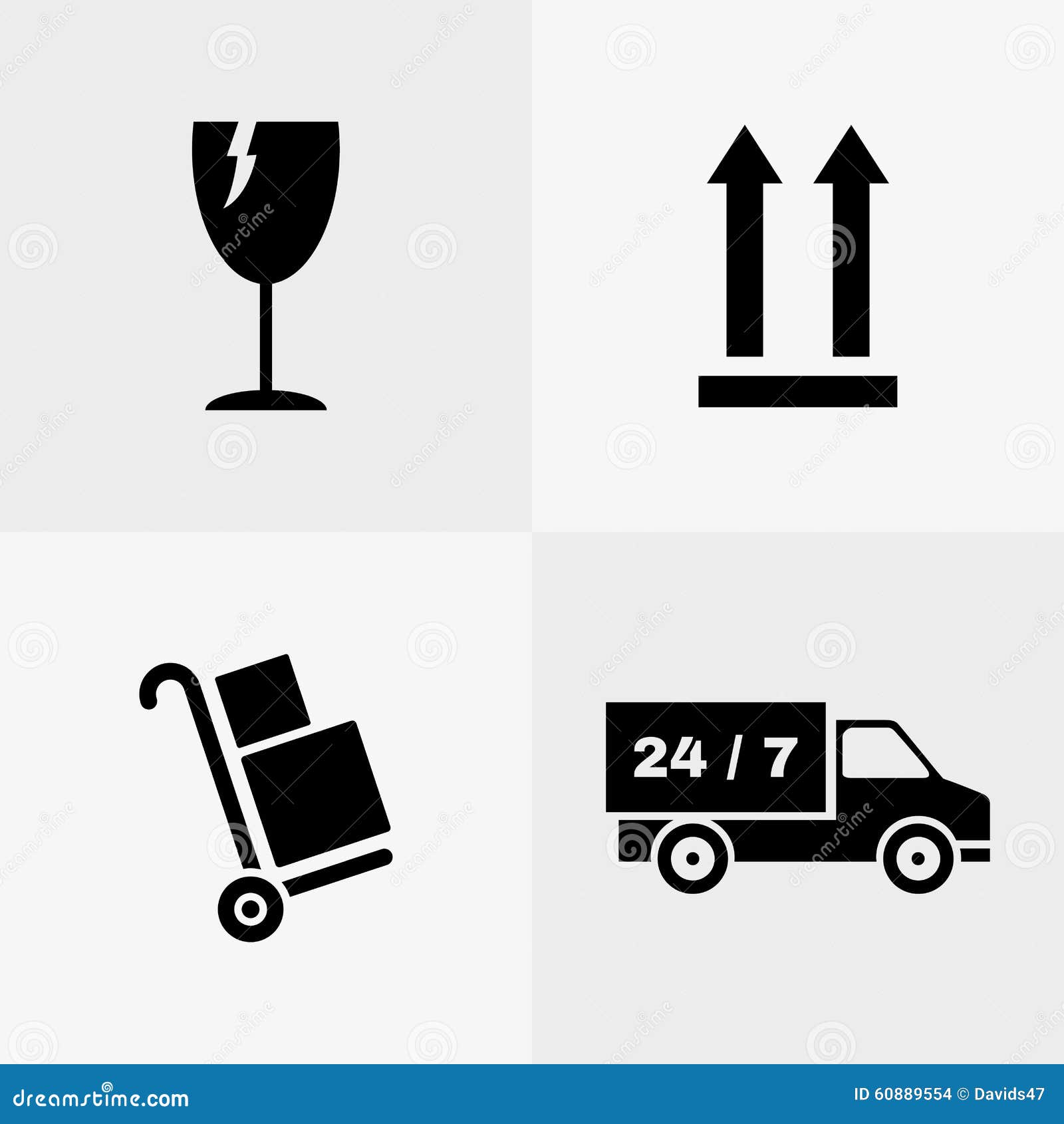 Delivery Symbols stock vector. Illustration of equipment - 60889554