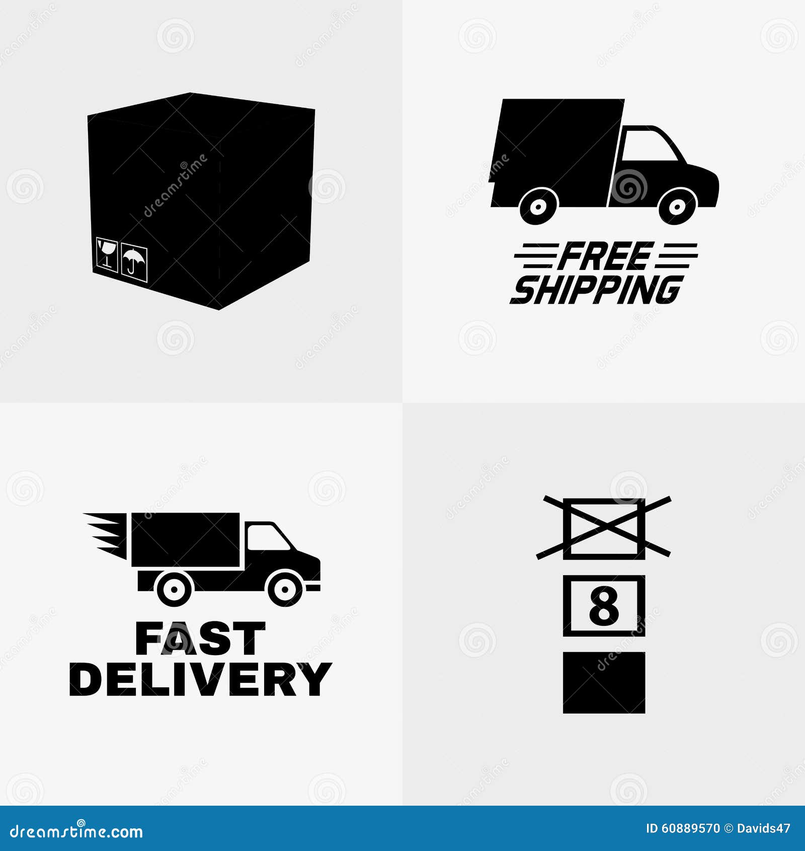 Delivery Symbols stock vector. Illustration of retail - 60889570