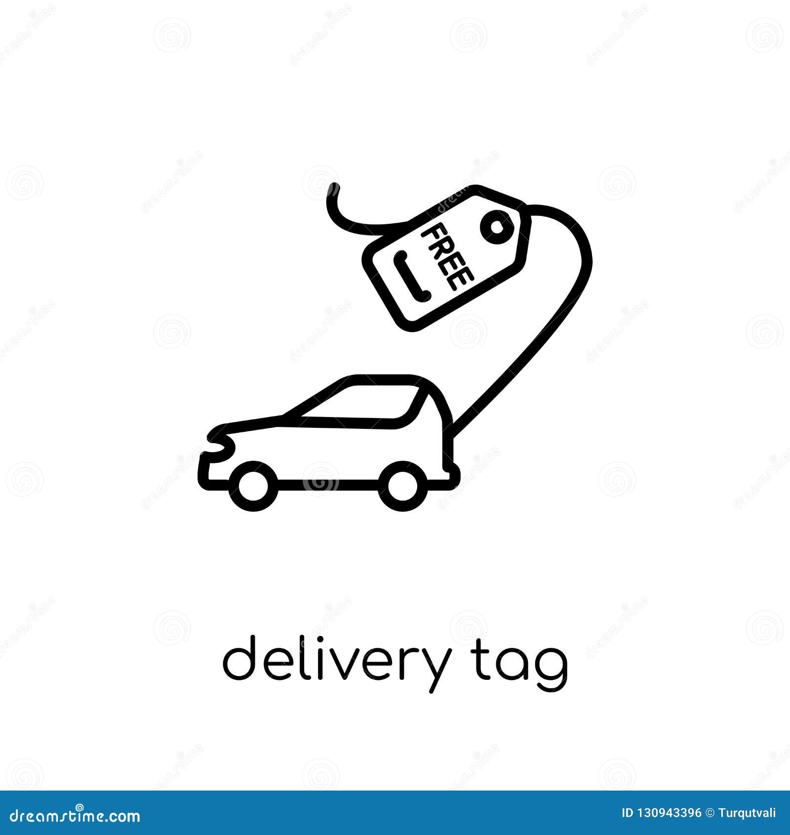 Delivery Tag Icon. Trendy Modern Flat Linear Vector Delivery Tag Stock ...