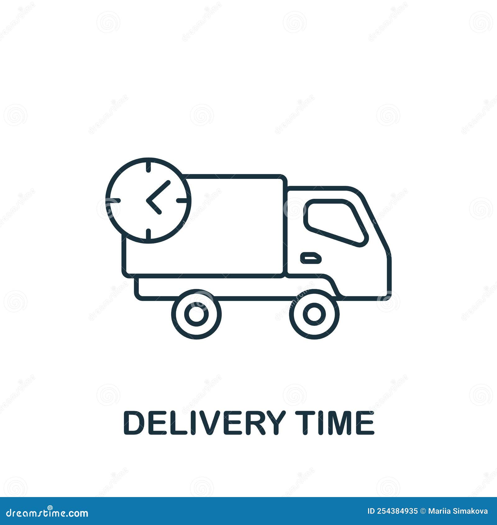 Delivery Time Icon. Line Simple Line Shipping Icon for Templates, Web ...