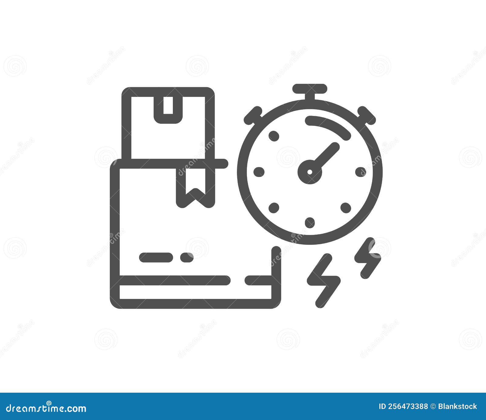 Delivery Time Line Icon. Parcel Shipment Sign. Vector Stock Vector ...