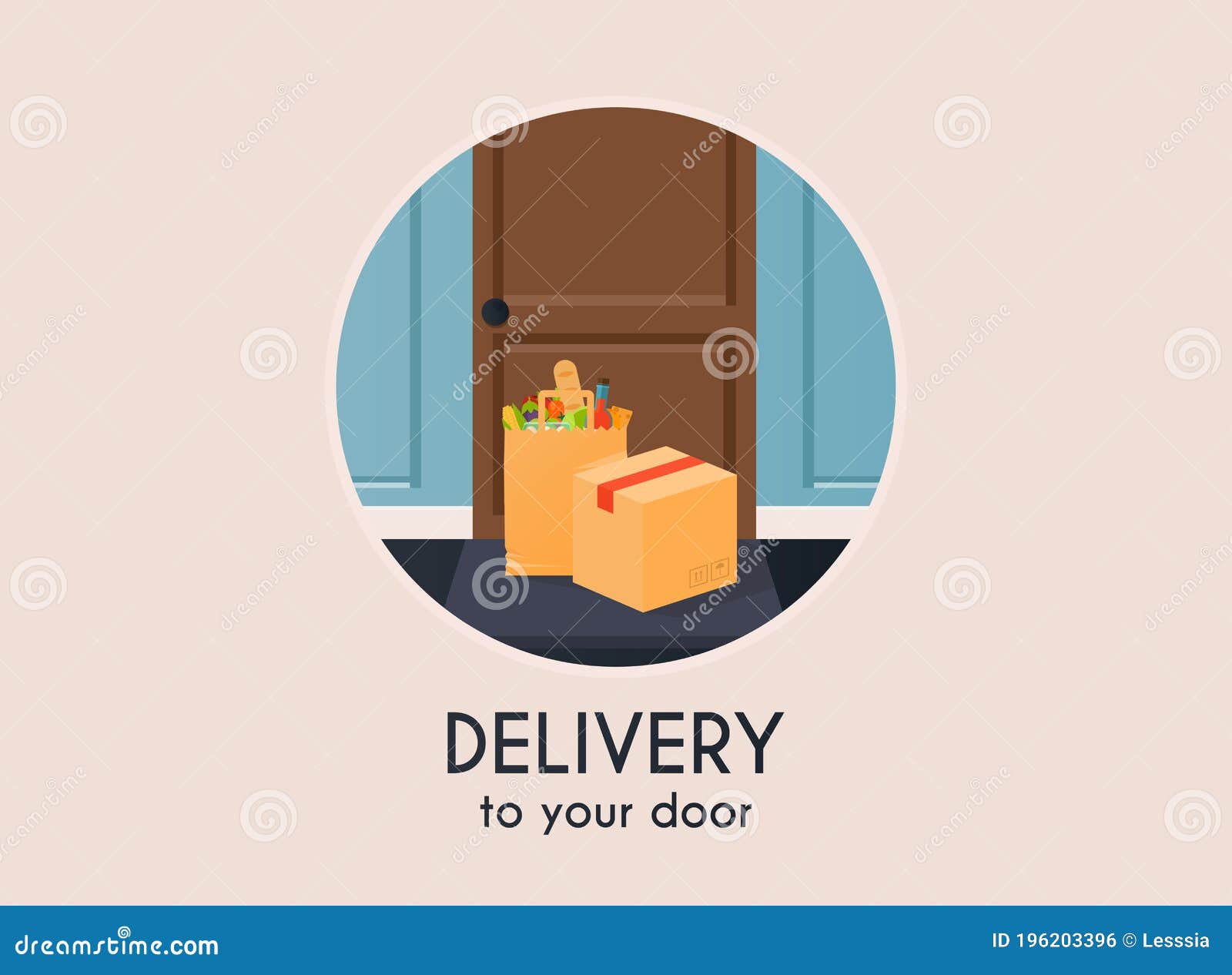 Delivery To Your Door. Flat Design Modern Vector Illustration Concept ...