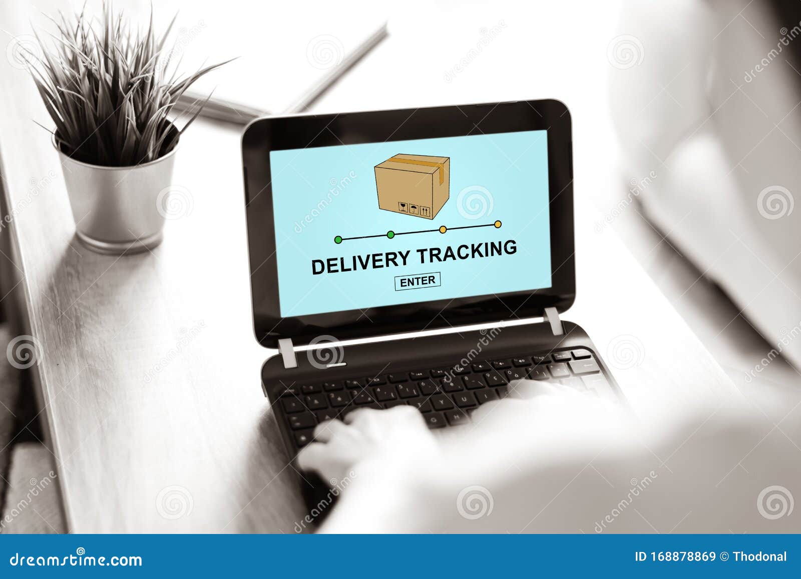 Delivery Tracking Concept on a Laptop Screen Stock Image - Image of ... Delivery Tracking Concept on a Laptop Screen Stock Image - Image of ...