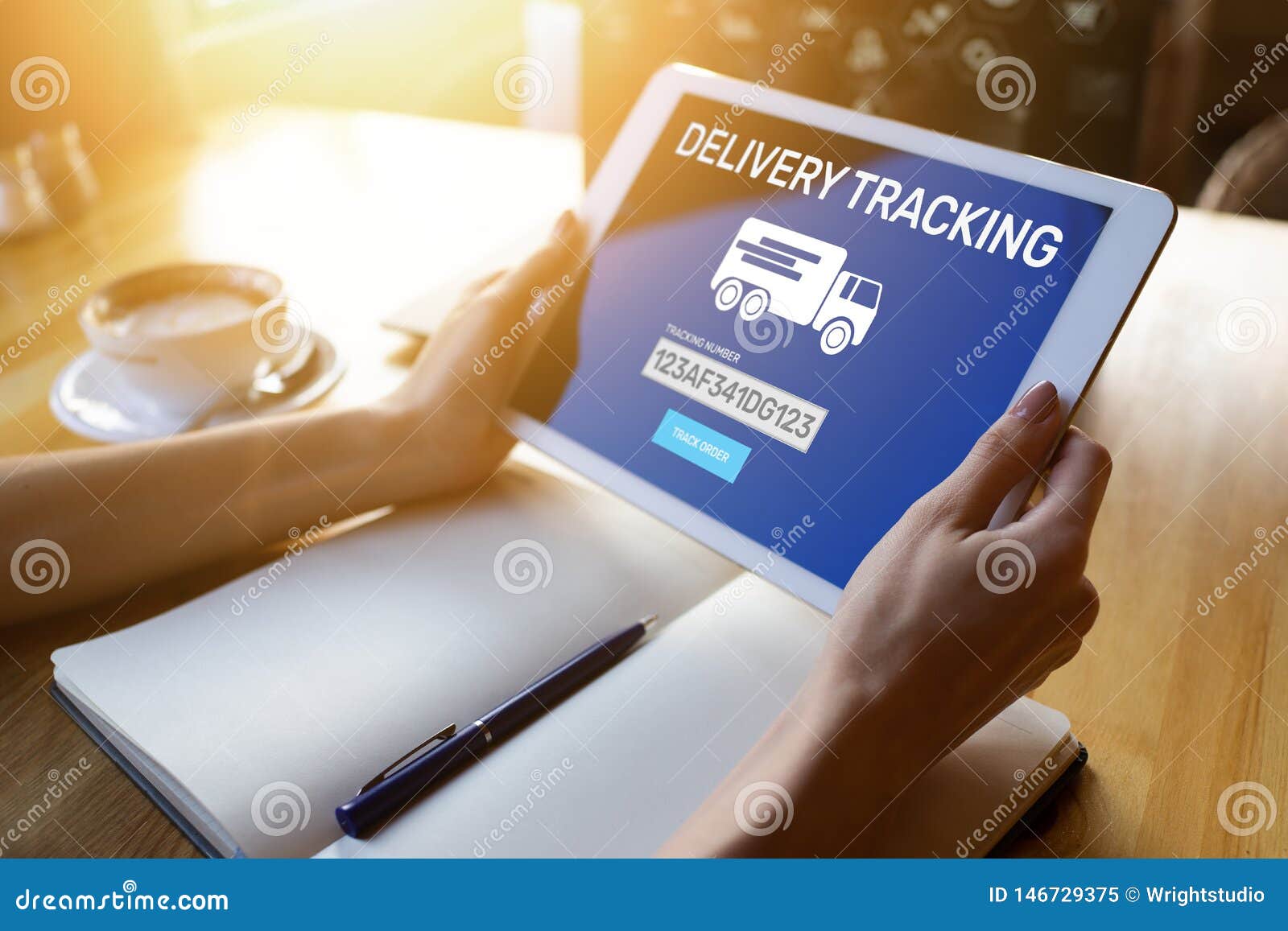 Delivery Tracking Form on Device Screen. E-commerce and Business ...