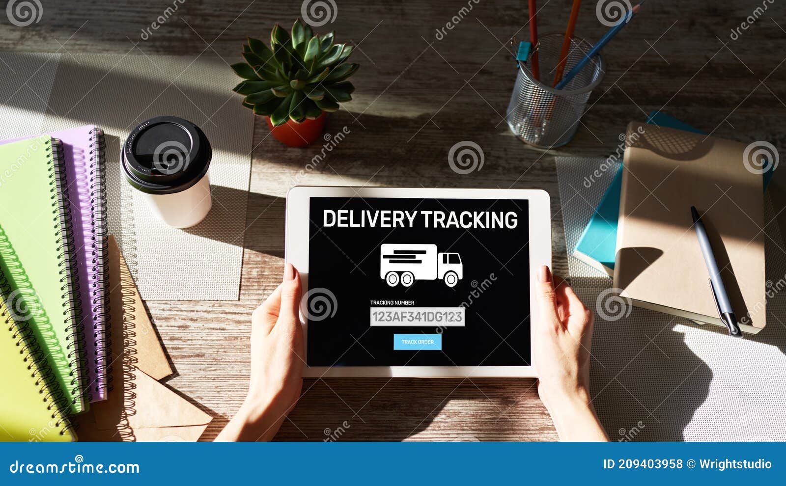 Delivery Tracking Form on Device Screen. E-commerce and Business ...