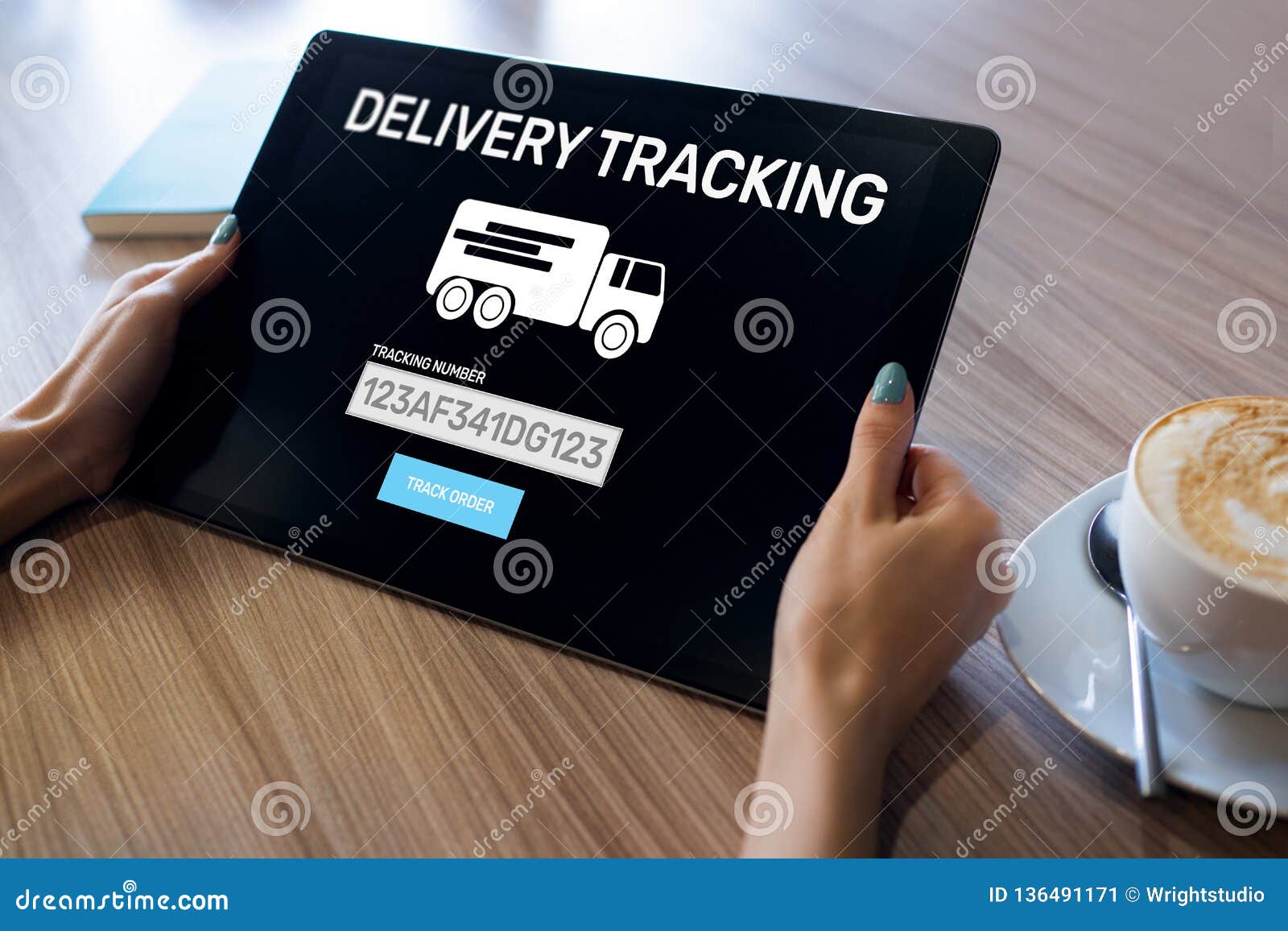 Delivery Tracking Form on Device Screen. E-commerce and Business ...
