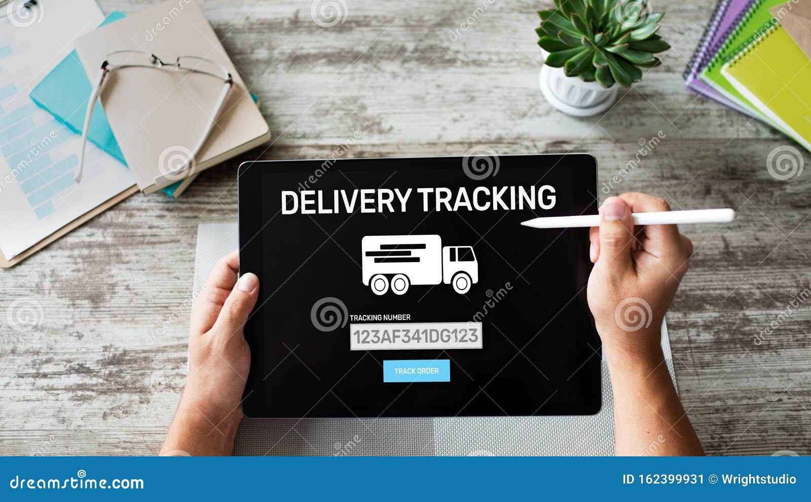 Delivery Tracking Form on Device Screen. E-commerce and Business ...