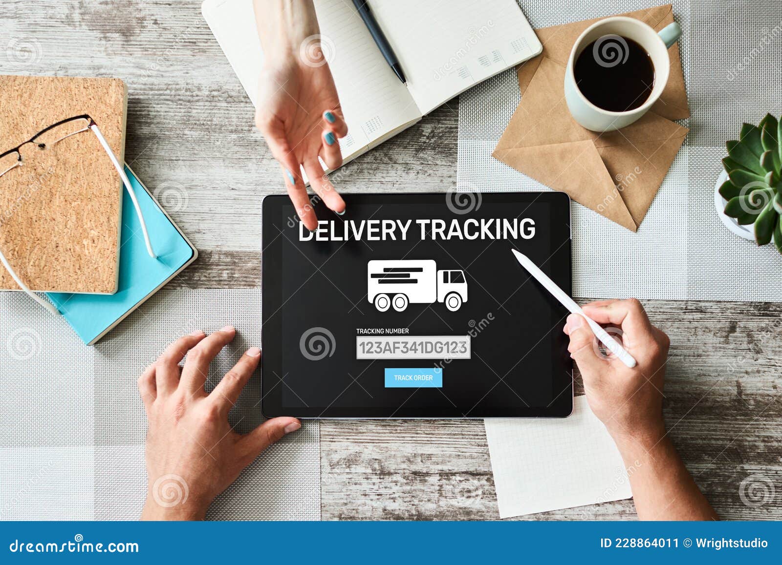Delivery Tracking Form on Device Screen. E-commerce and Business ...