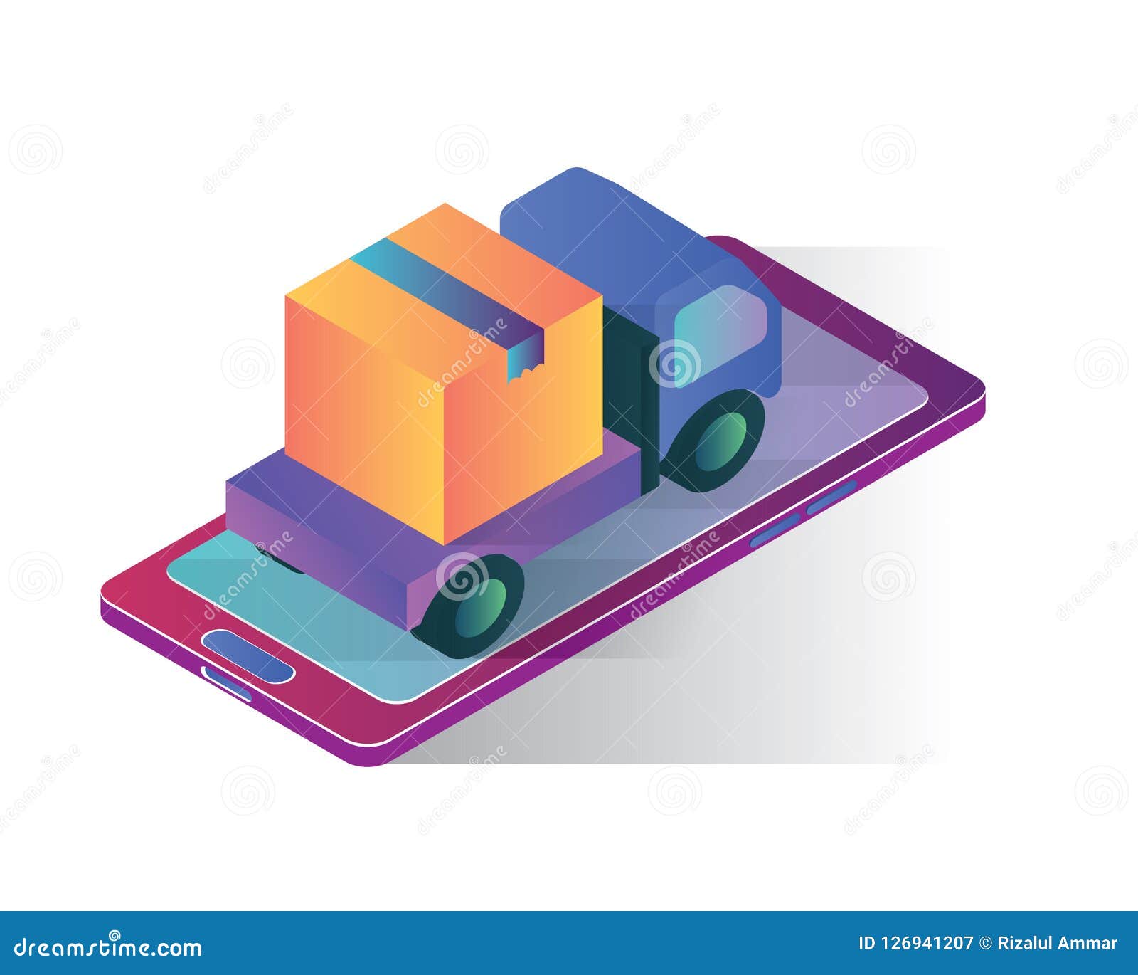 Delivery Tracking Isometric Icons Concept,delivery Package Online ...