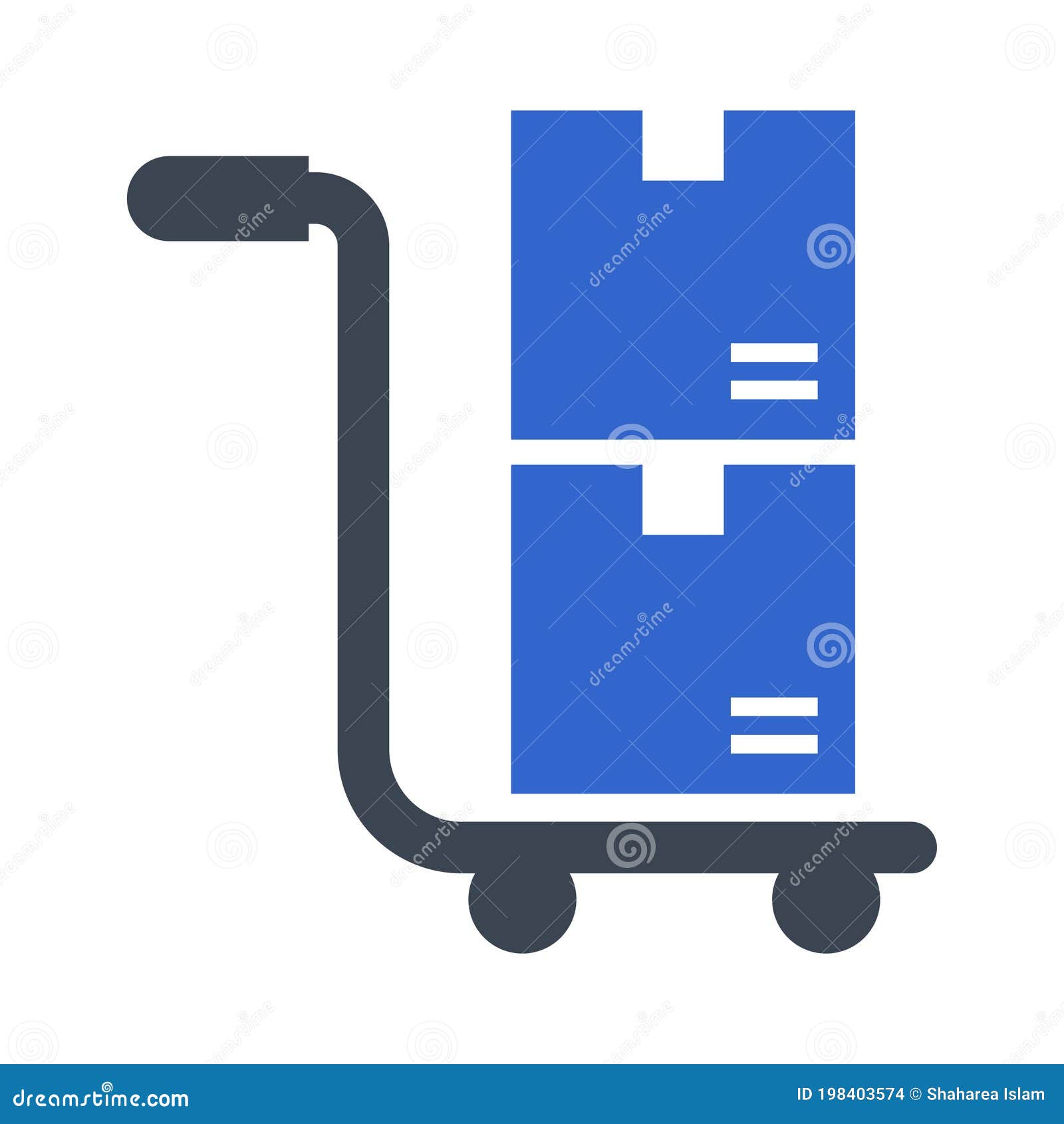 Delivery, trolley icon stock vector. Illustration of vector - 198403574
