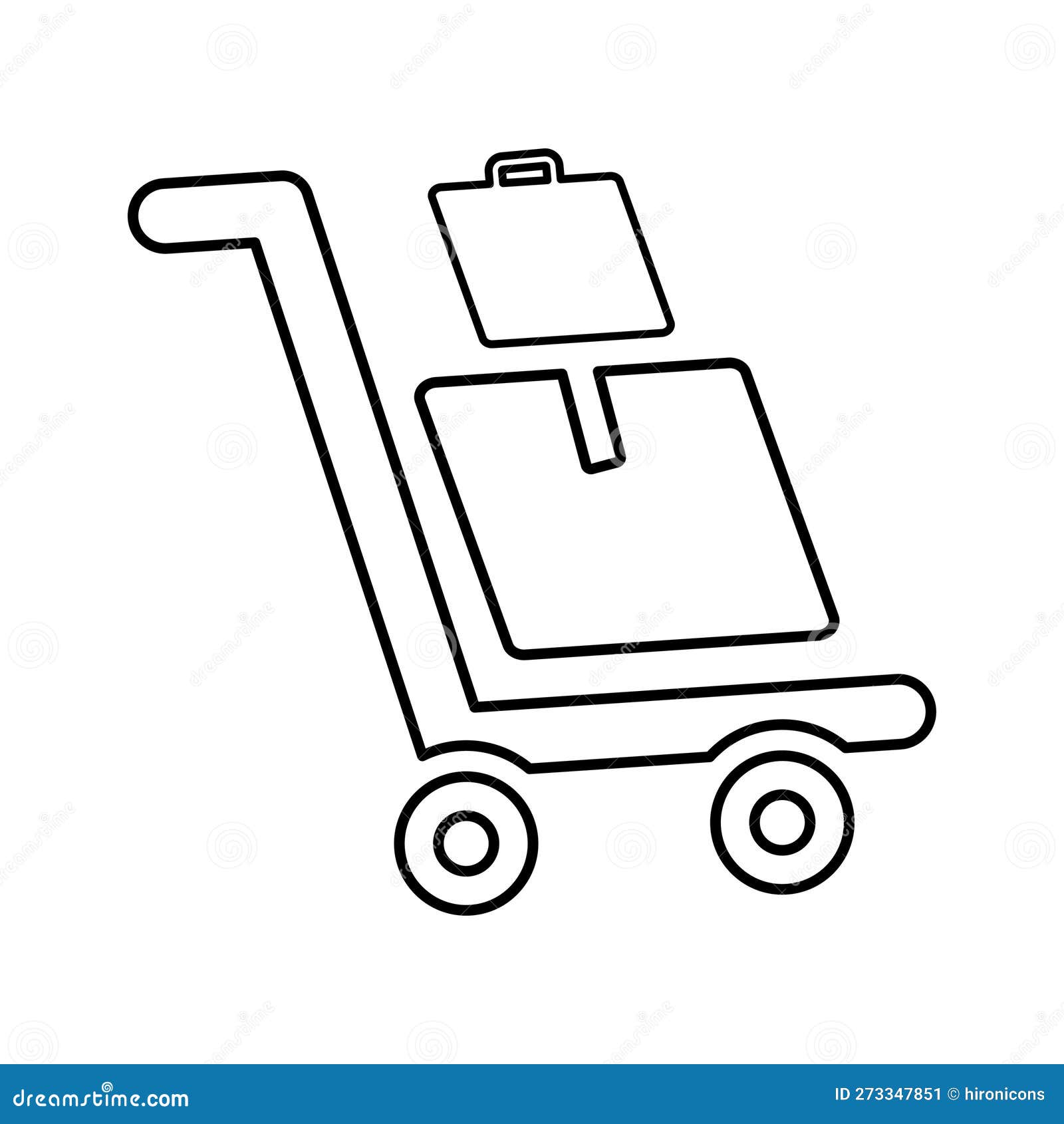Delivery Trolley Icon. Line Icon, Outline Symbol Stock Illustration ...