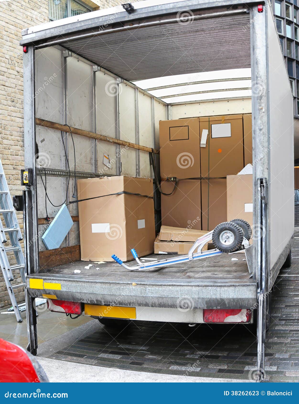 Delivery truck stock image. Image of goods, logistics - 38262623