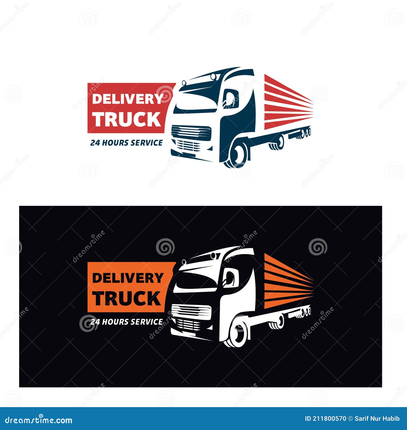 Delivery Truck Logo Design Template Vector Illustration | CartoonDealer ...
