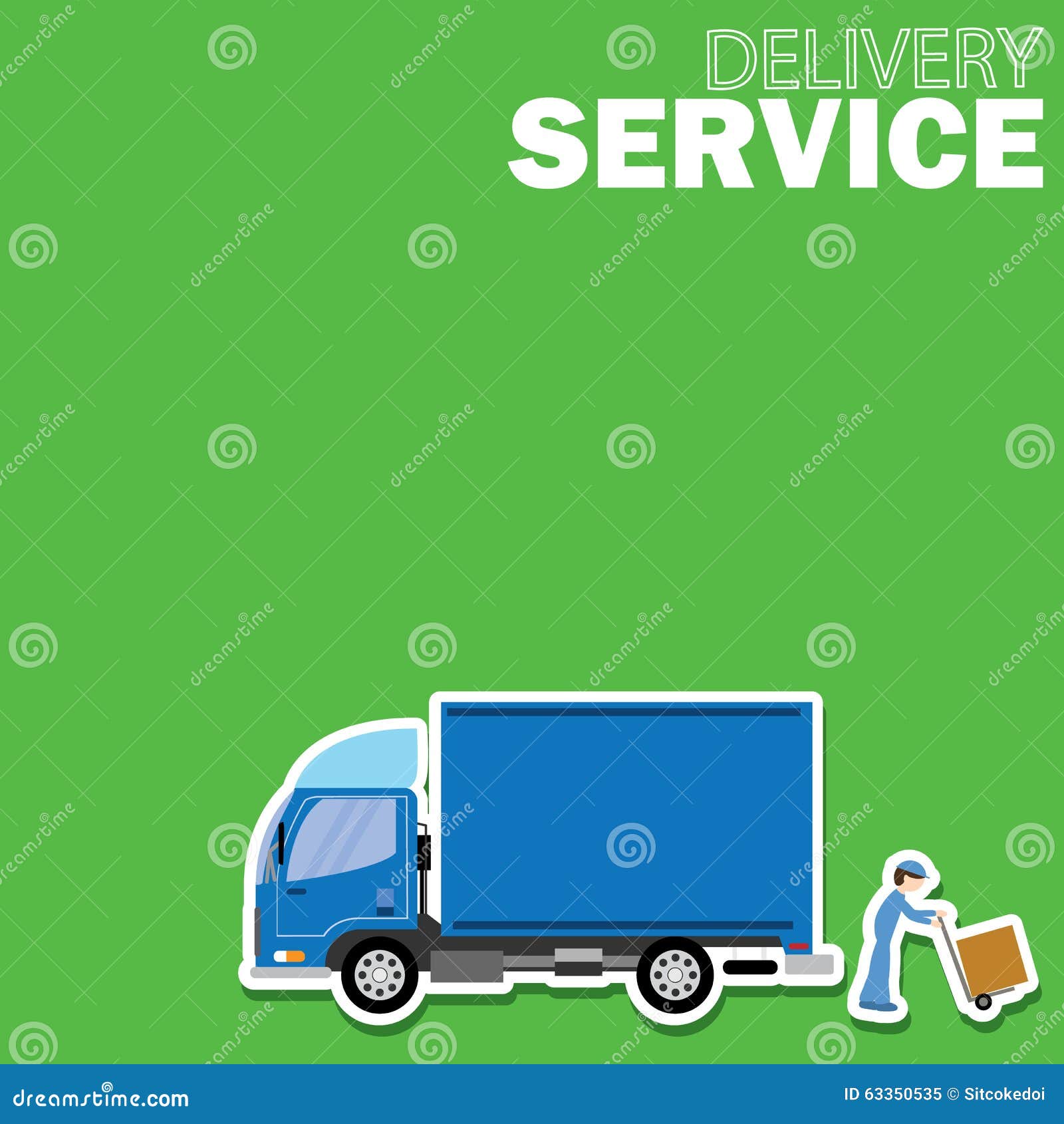 Delivery Truck Service and Freighte Stock Vector - Illustration of ...
