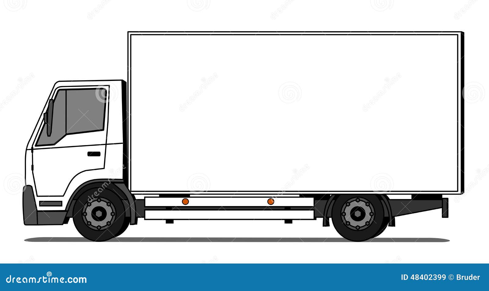 Delivery truck stock vector. Illustration of goods, driver - 48402399