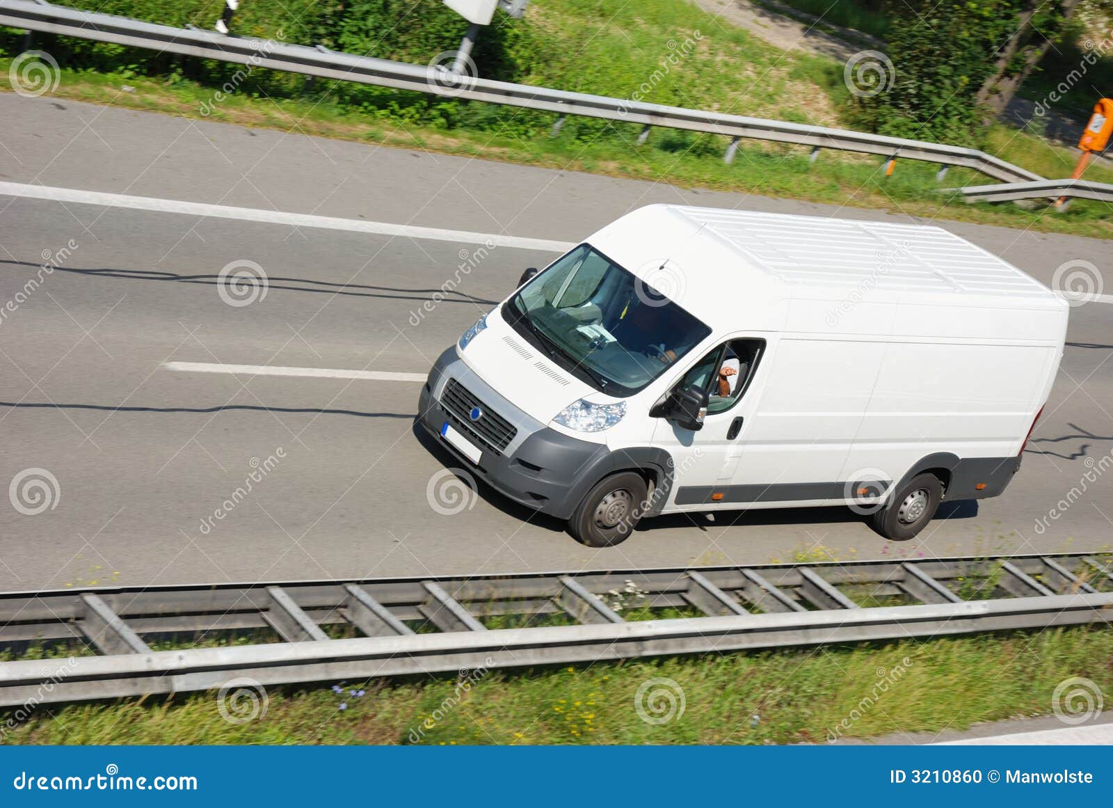 Delivery van stock photo. Image of drive, street, overnight - 3210860