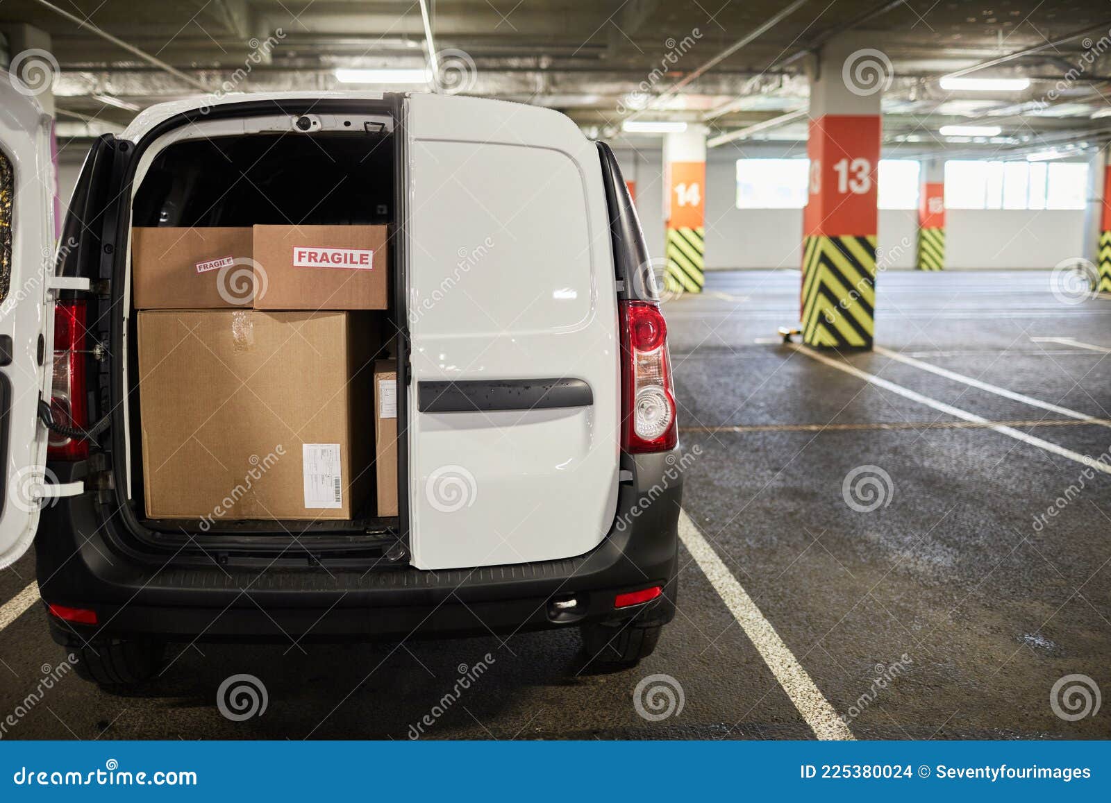 Delivery Van Background stock photo. Image of loading - 225380024