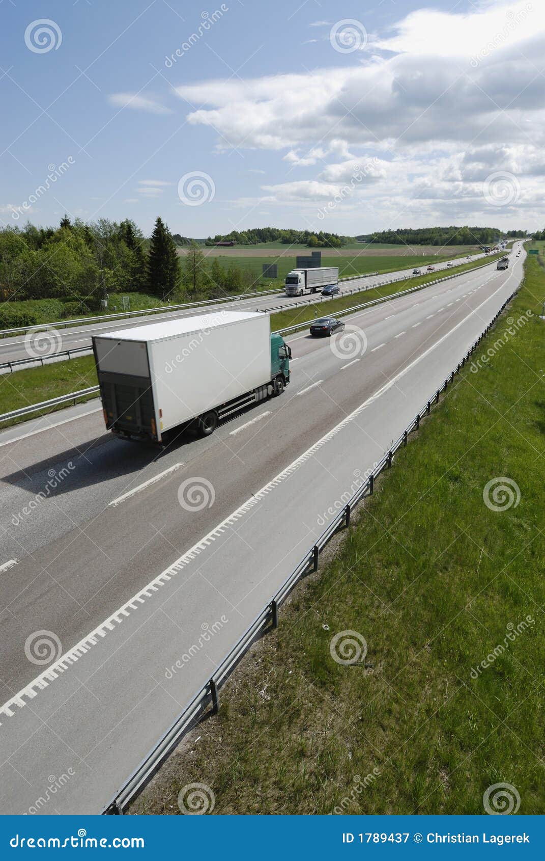 Delivery-van on highway stock image. Image of haulage - 1789437