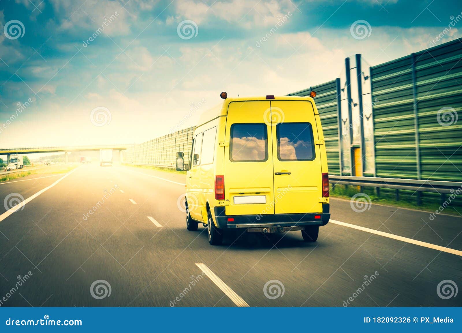 Driving on a Highway/ Expressway, Van Stock Photo - Image of transport ...